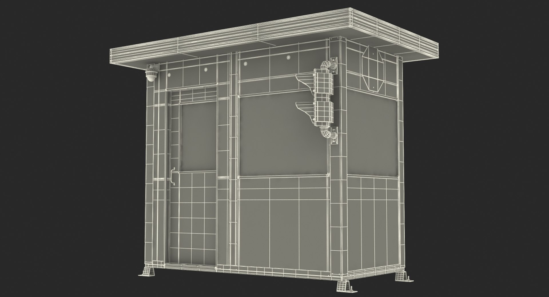 Portable security booth cabin 3D model - TurboSquid 1370930