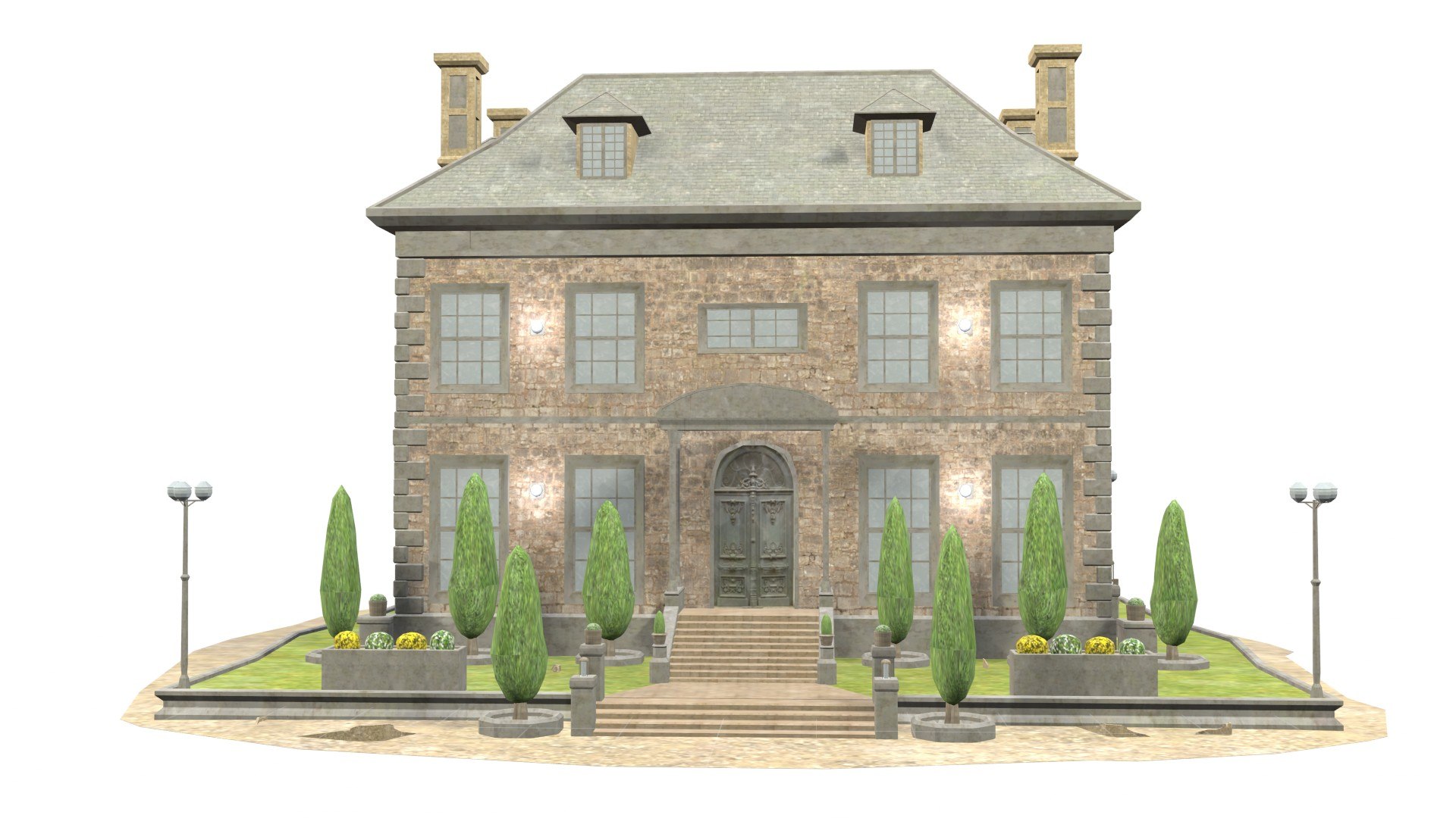 3D Model - Manor House - TurboSquid 1696433