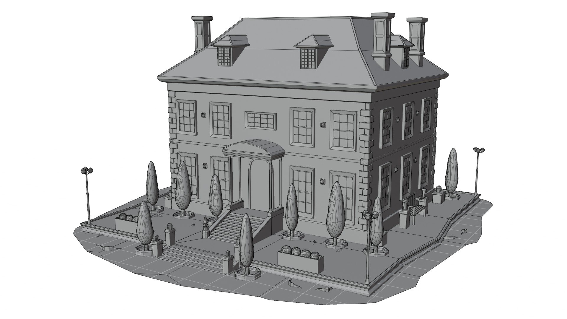 3D Model - Manor House - TurboSquid 1696433