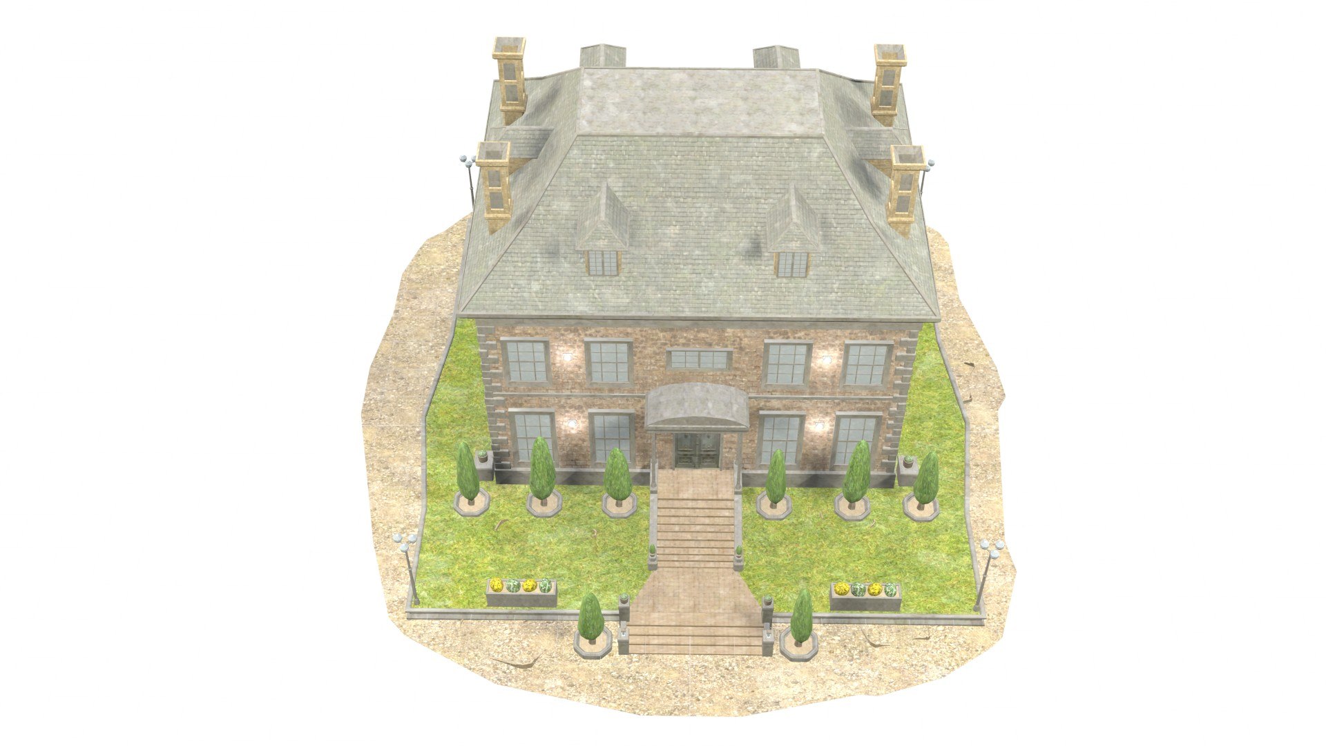 3D Model - Manor House - TurboSquid 1696433