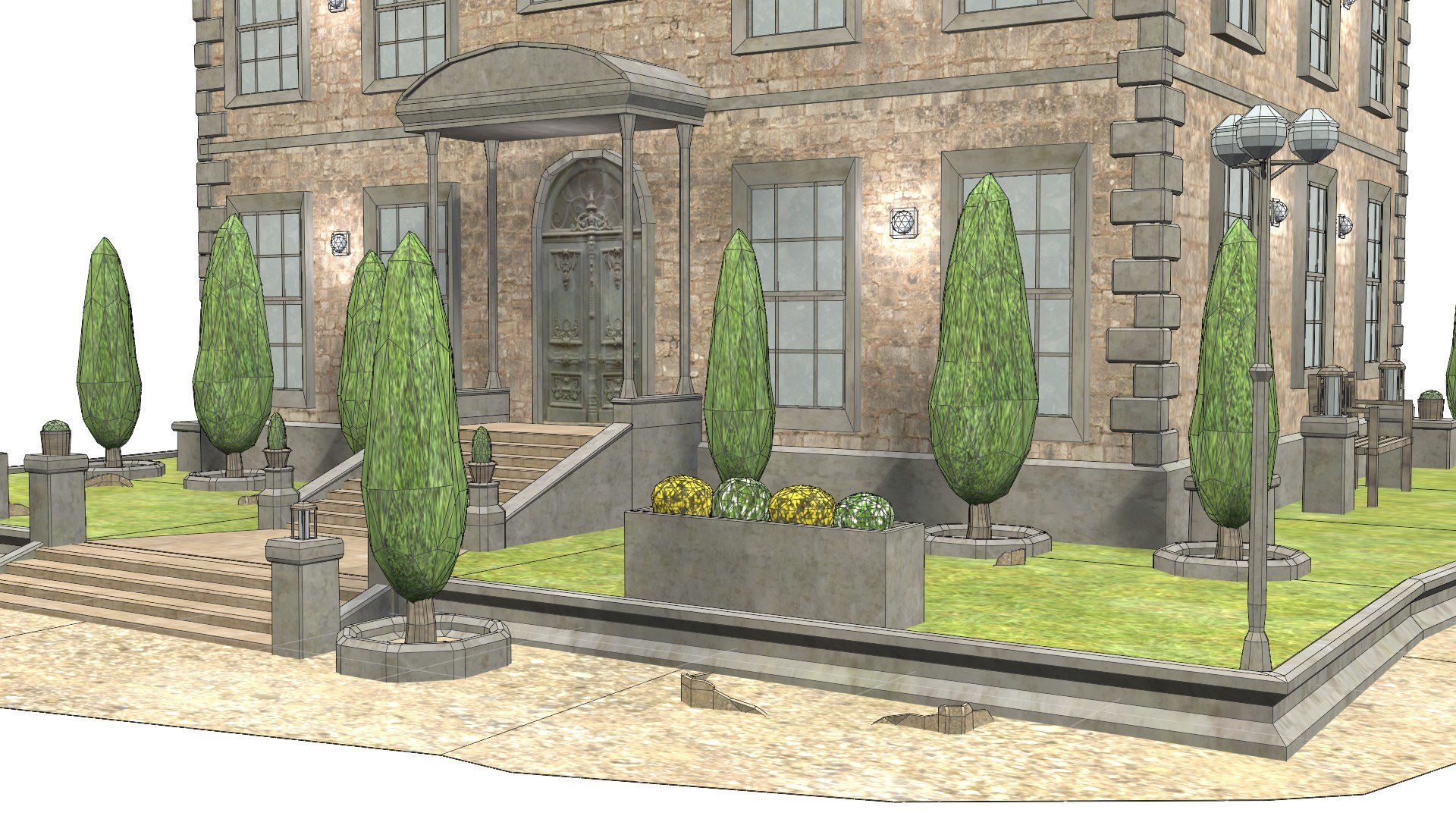 3D Model - Manor House - TurboSquid 1696433