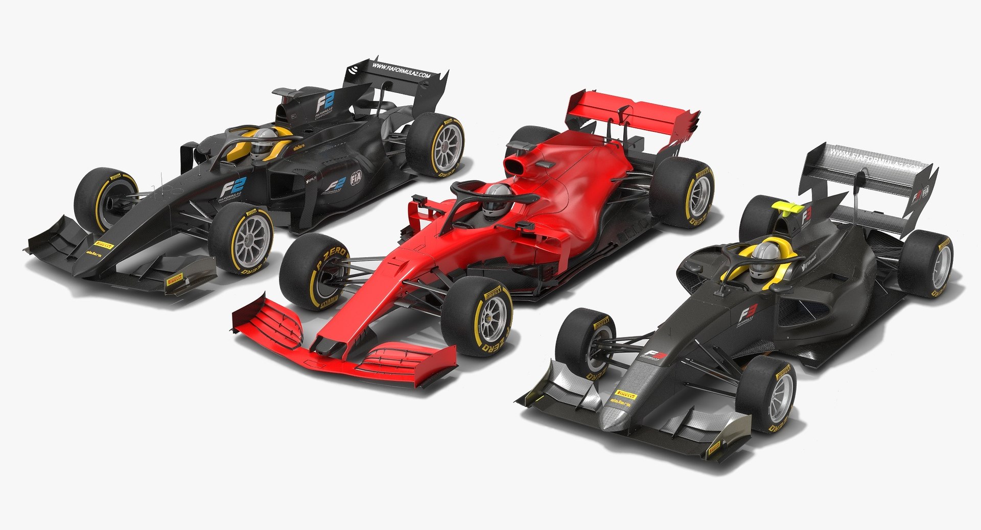 3 Formula Race Cars 3D Model - TurboSquid 1566499