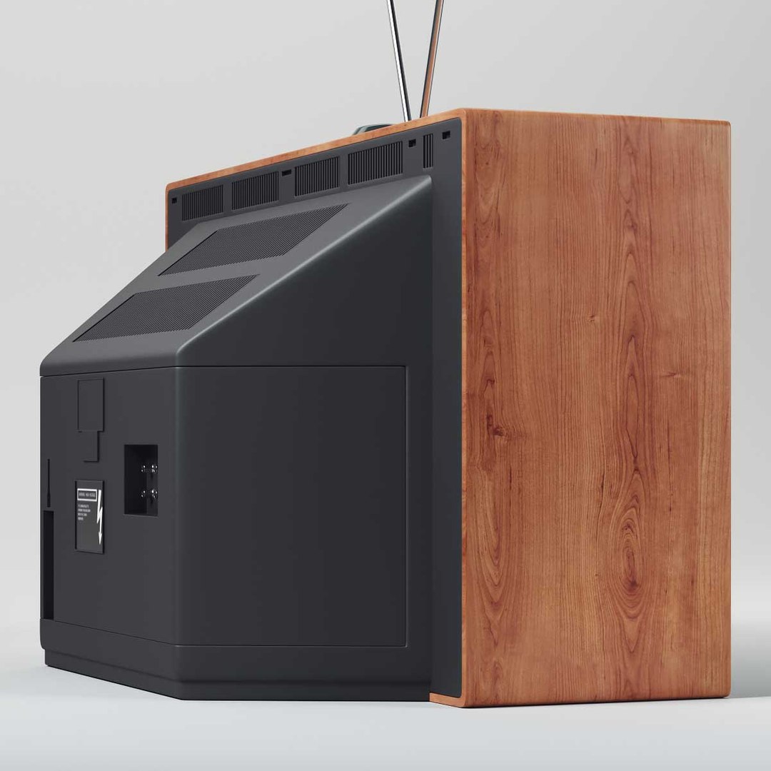 retro style television sets 3d model