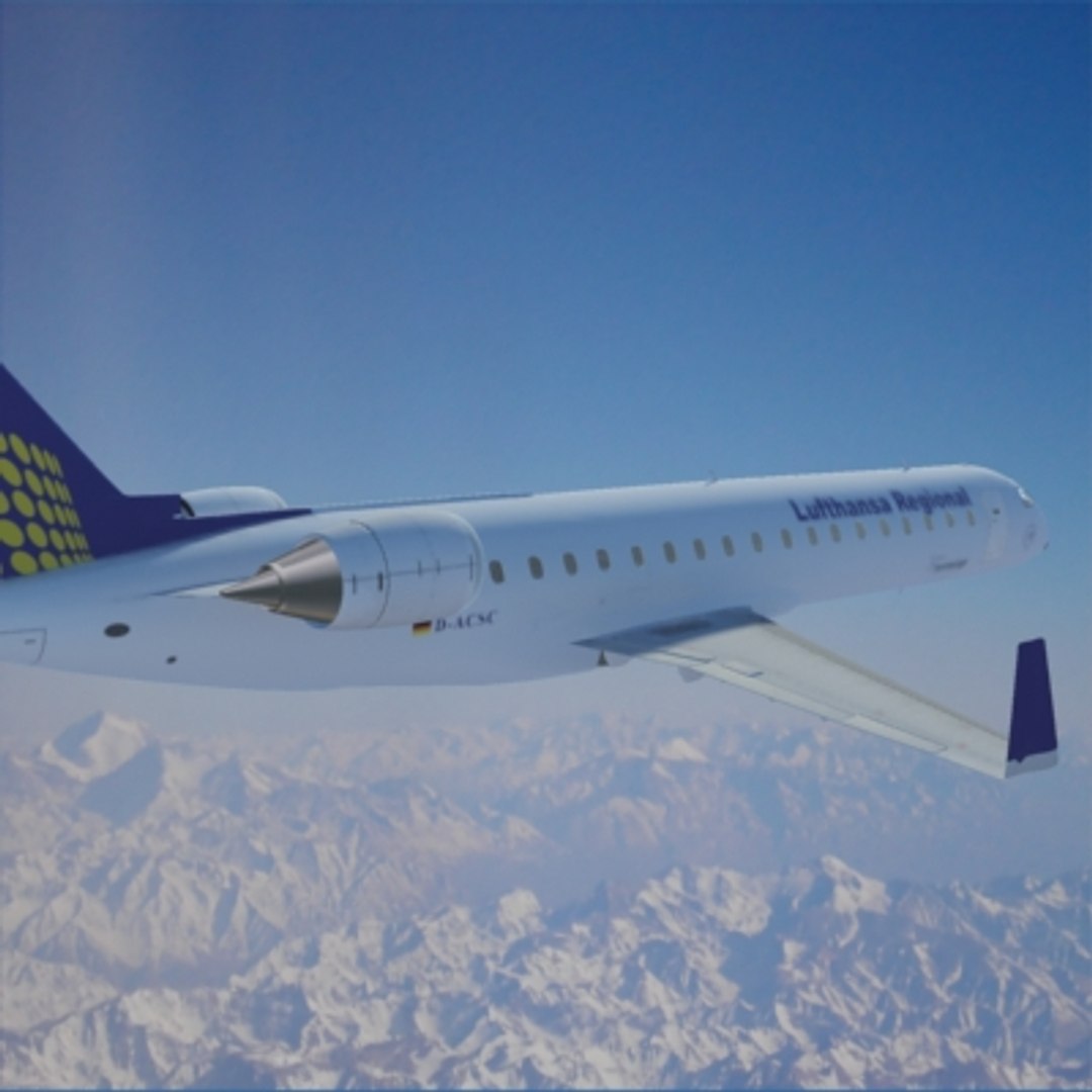 3d Crj 700 Lufthansa Interior