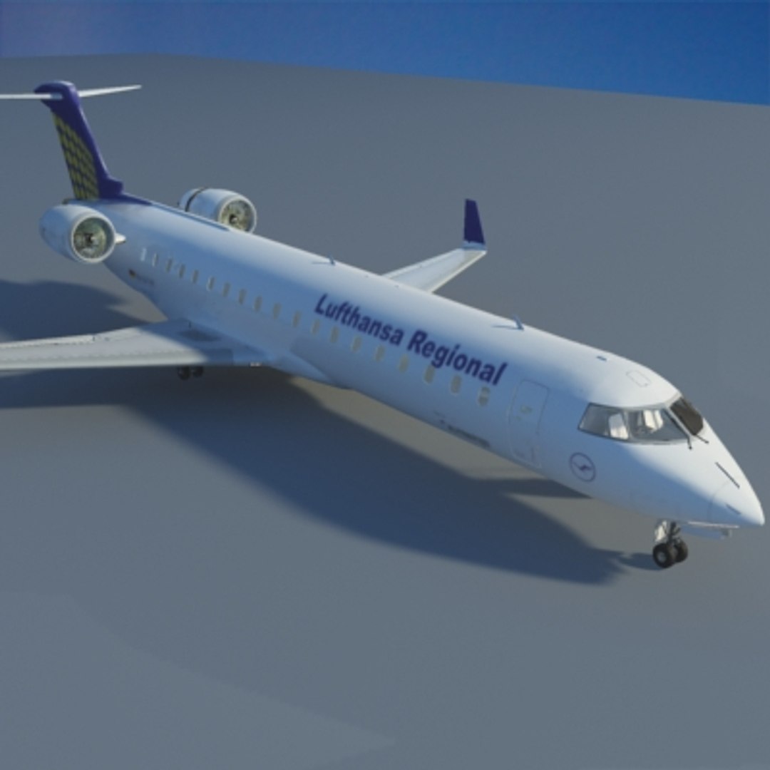 3d Crj 700 Lufthansa Interior