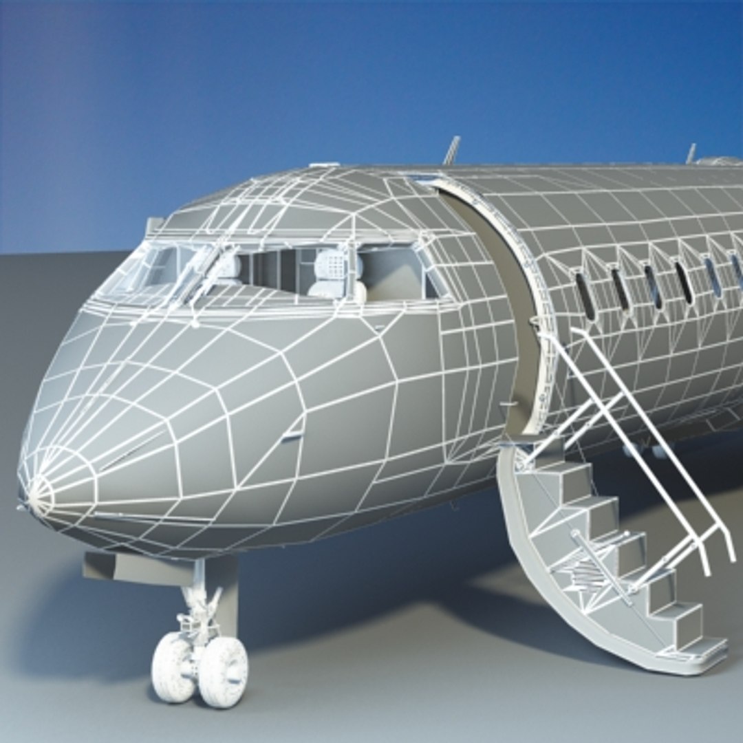 3d Crj 700 Lufthansa Interior