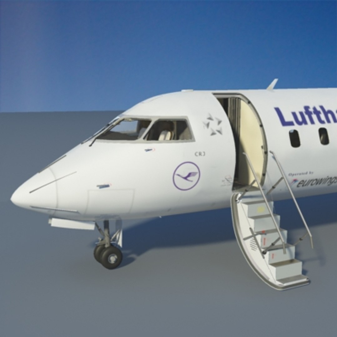 3d Crj 700 Lufthansa Interior