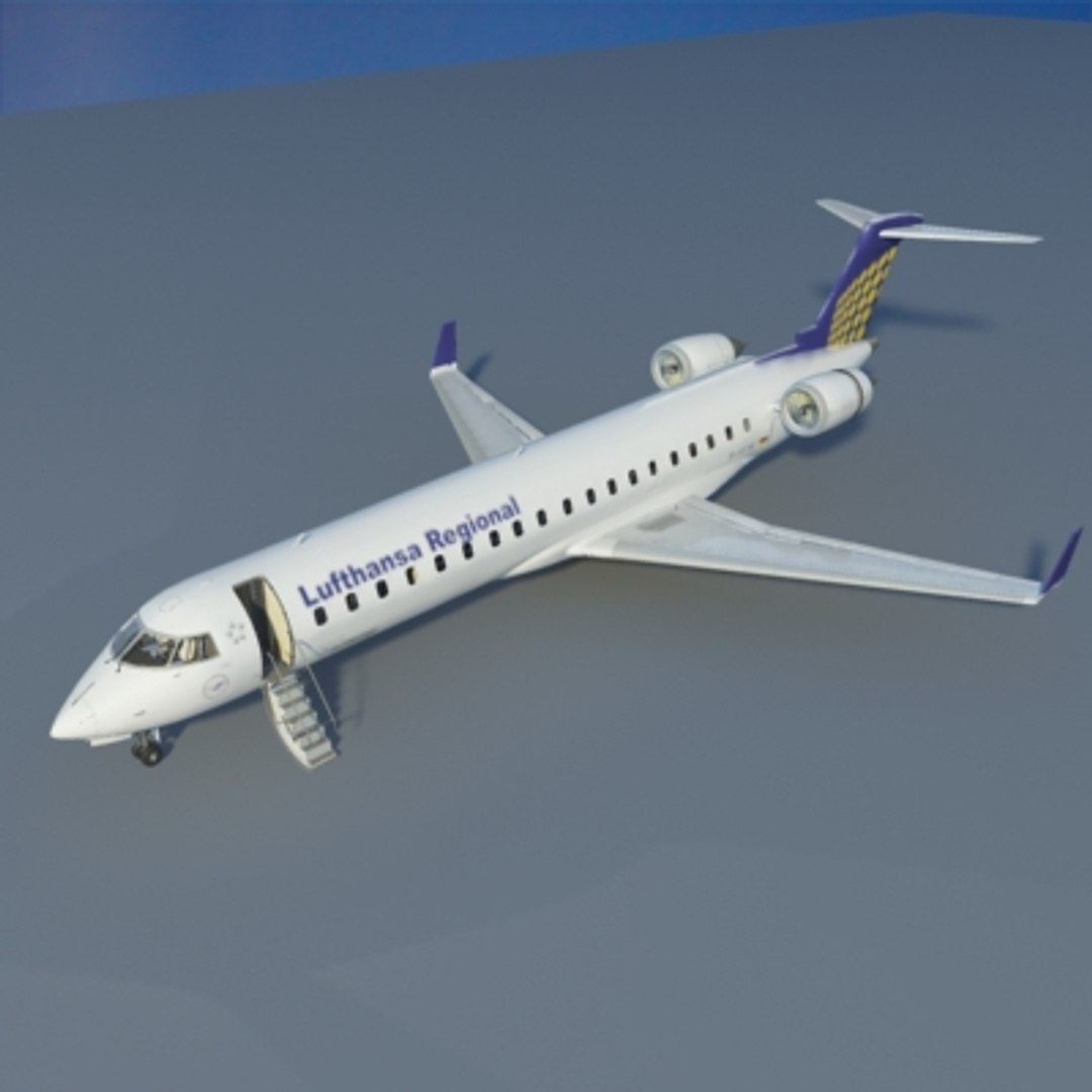 3d Crj 700 Lufthansa Interior