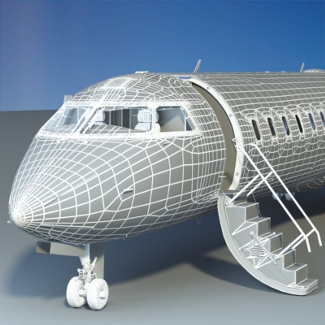 3d Crj 700 Lufthansa Interior