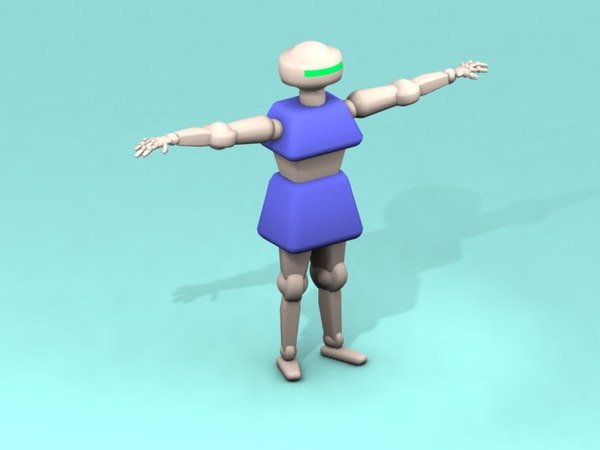 3d female robot model