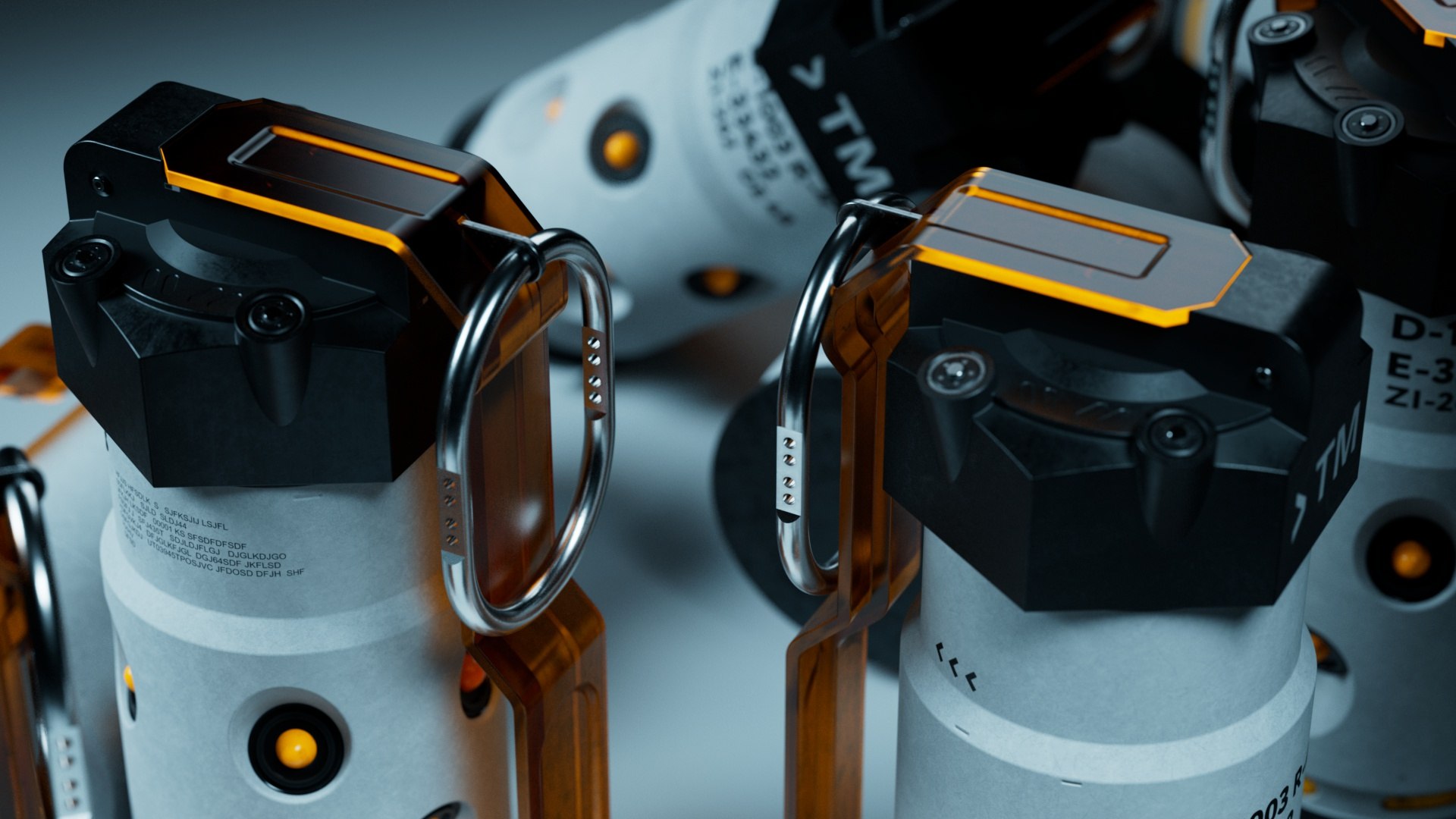 3D Futuristic Grenade - TurboSquid 2049274