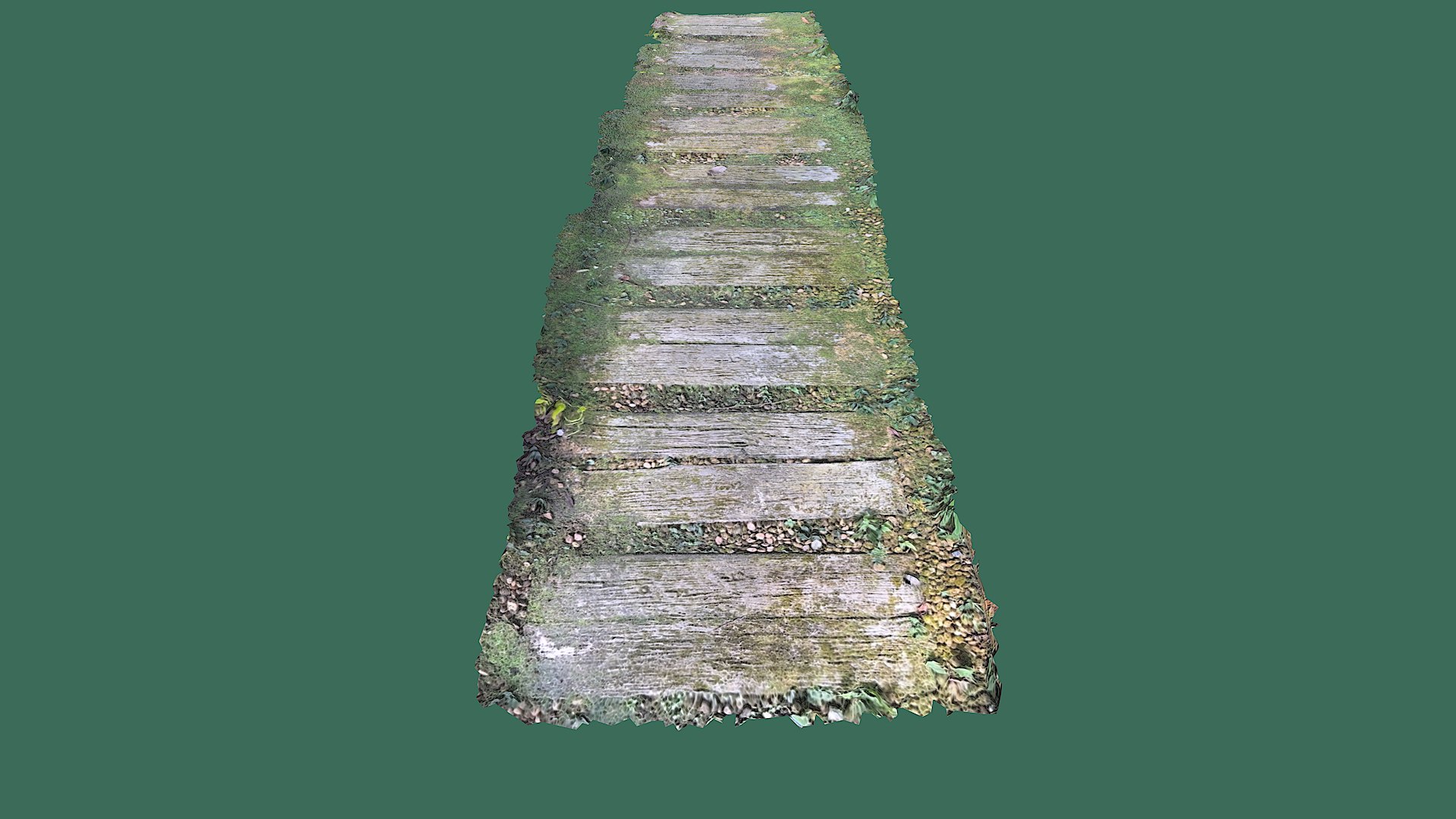 3D Walkway With Moss Model - TurboSquid 2017409