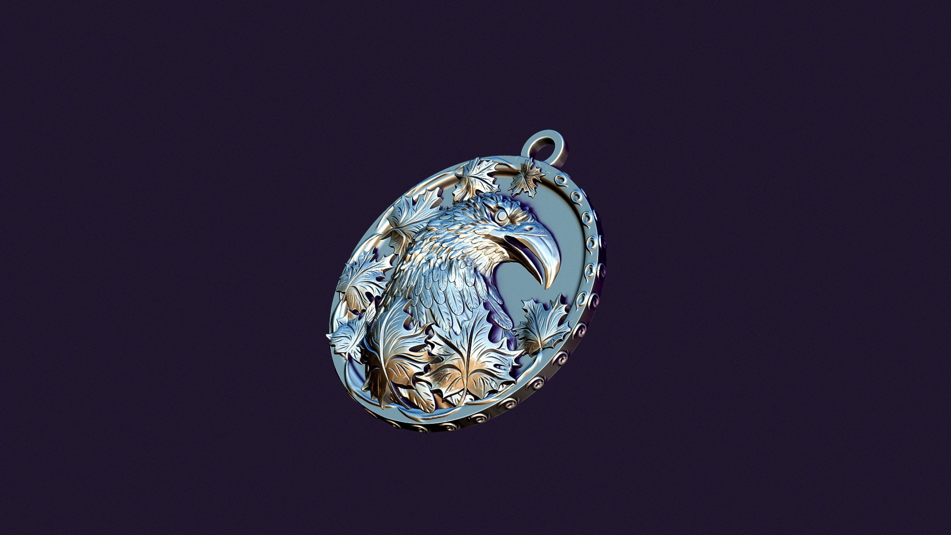 3D CROW MEDALLION Model - TurboSquid 2028095