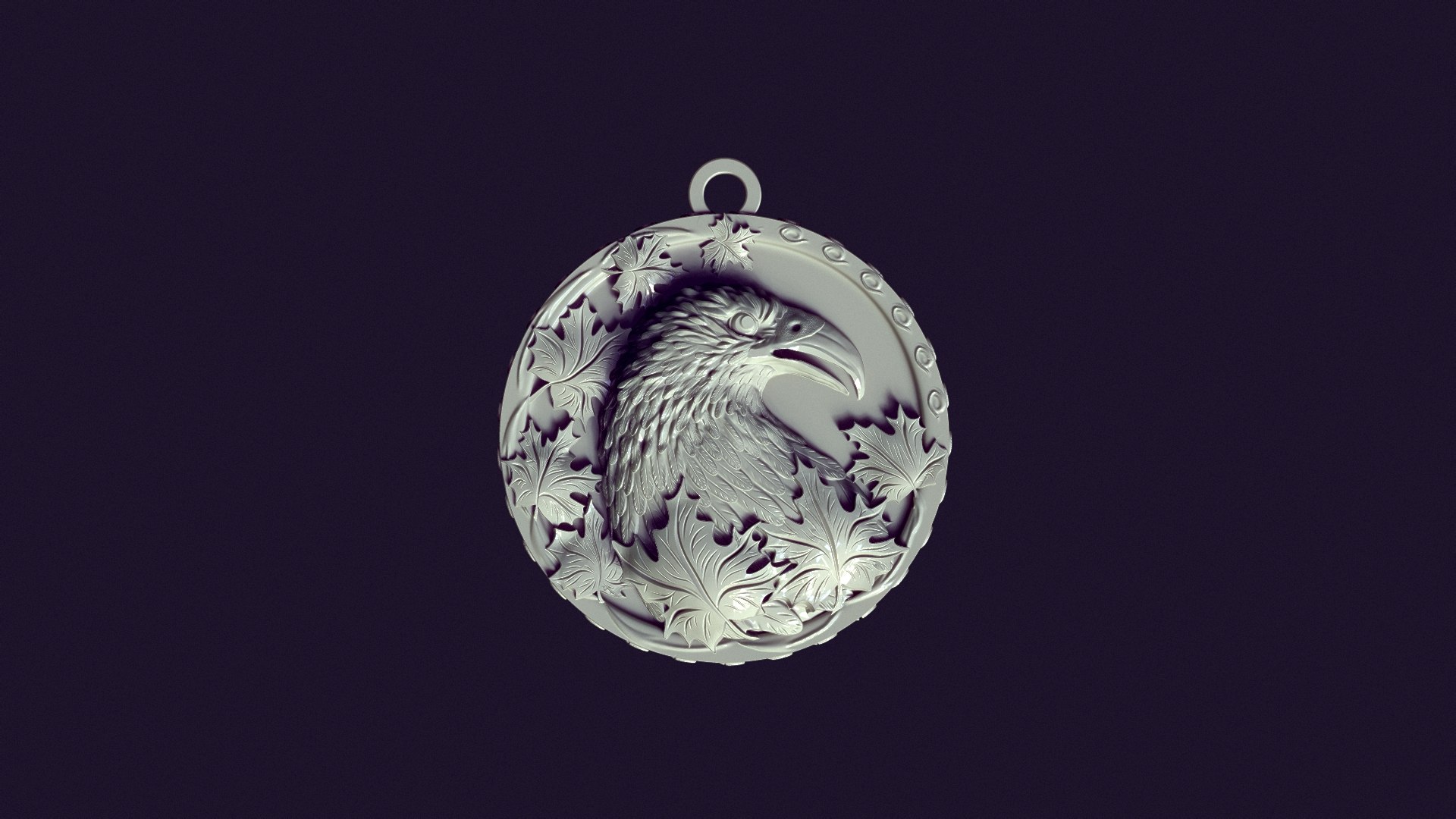 3D CROW MEDALLION Model - TurboSquid 2028095