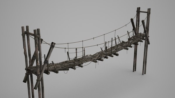 3D The old drawbridge - TurboSquid 1740460