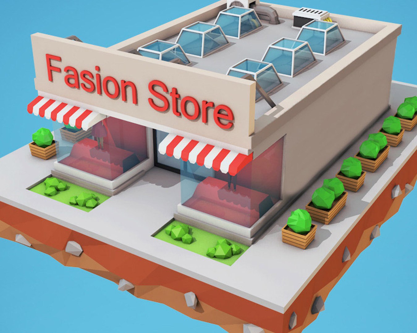 3D Fashion Store Building Model | 1141933 | TurboSquid
