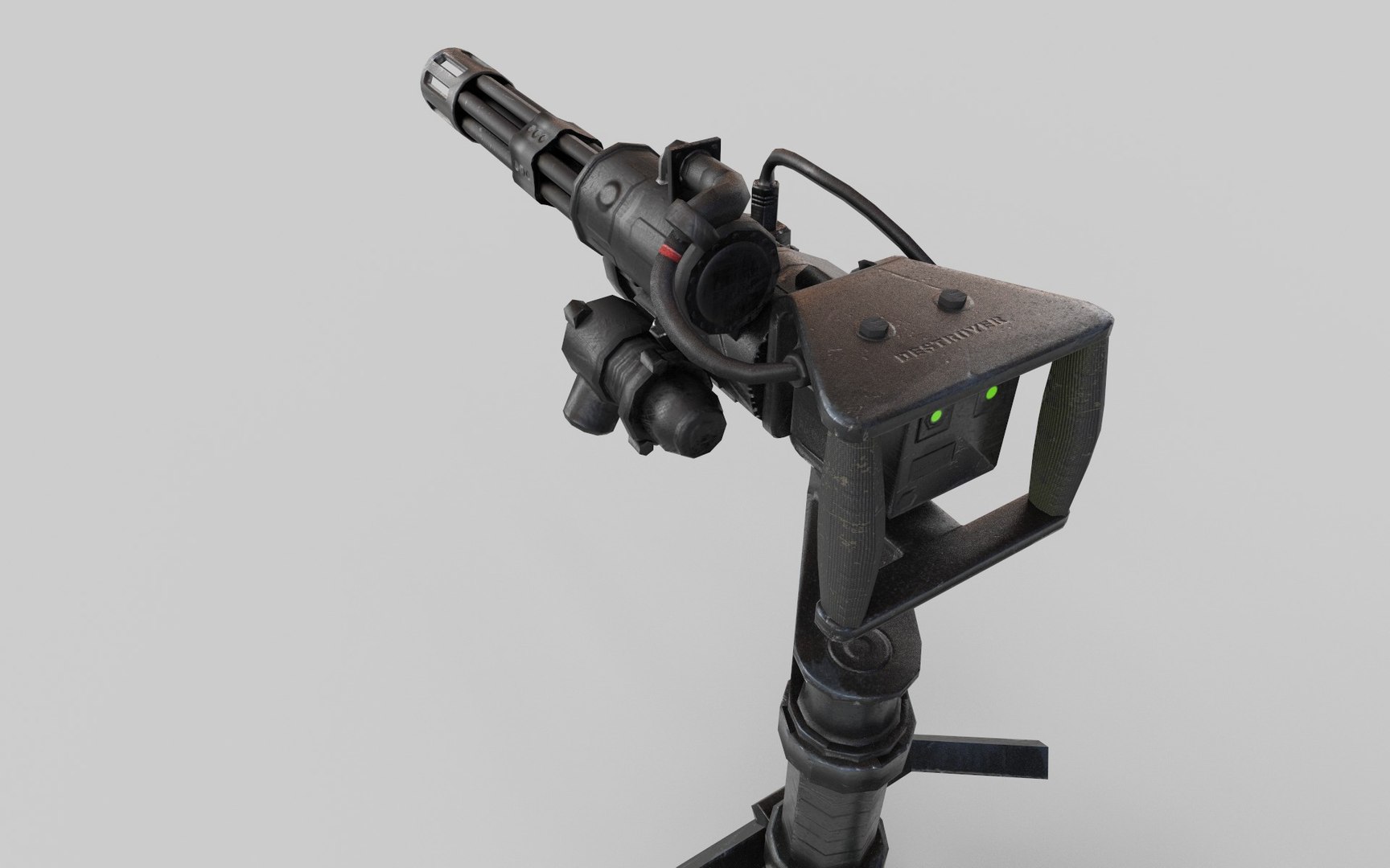 Mini Turret Low-poly Model - TurboSquid 2118798
