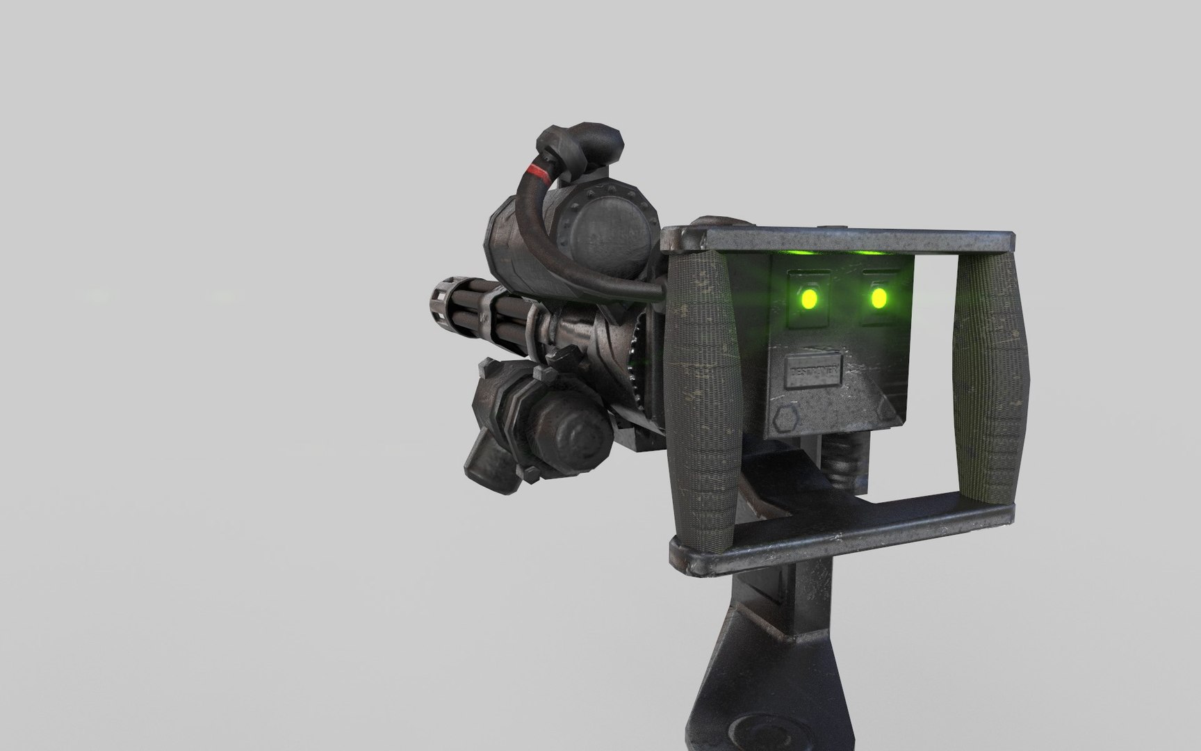 Mini Turret Low-poly Model - TurboSquid 2118798