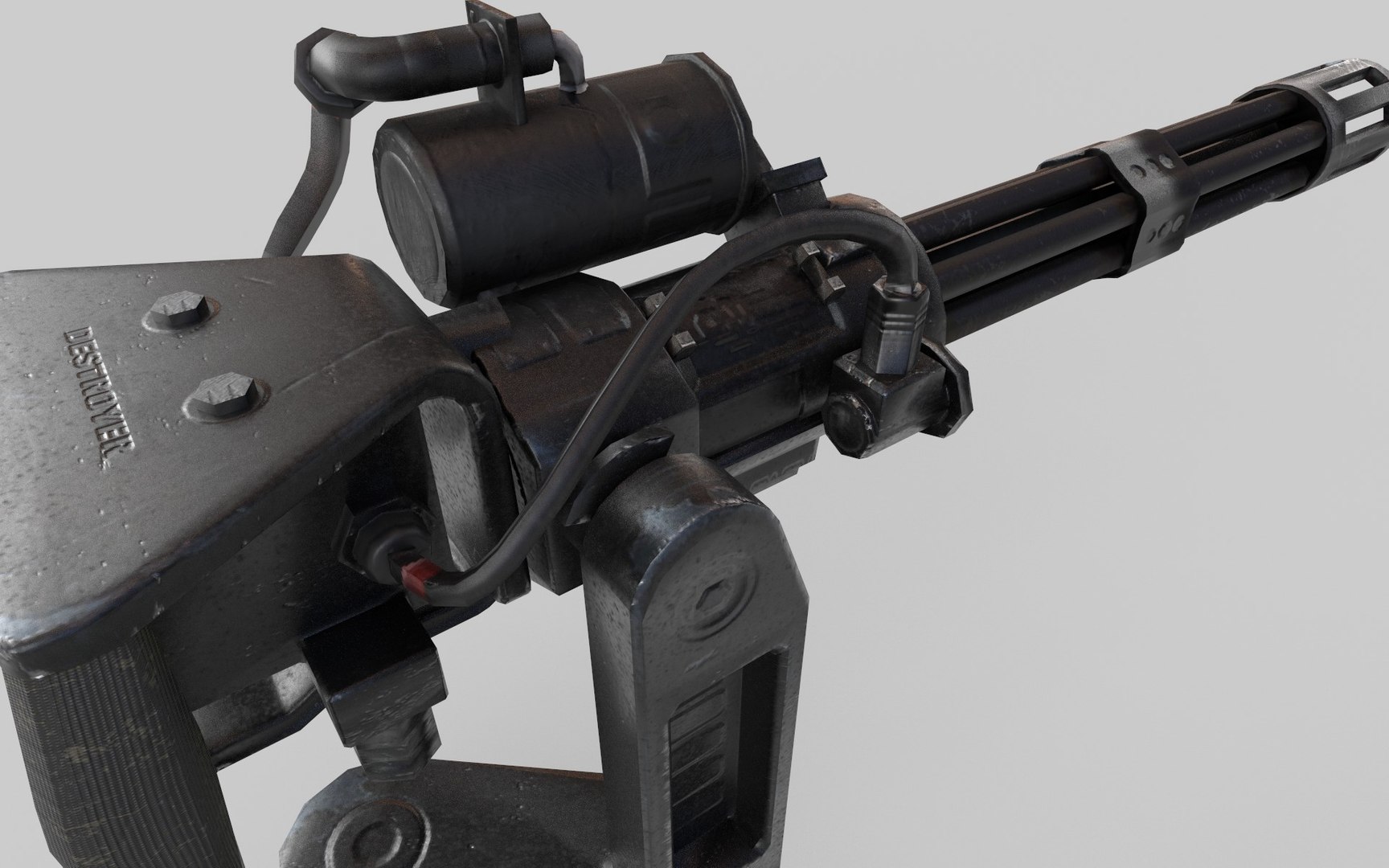 Mini Turret Low-poly Model - TurboSquid 2118798