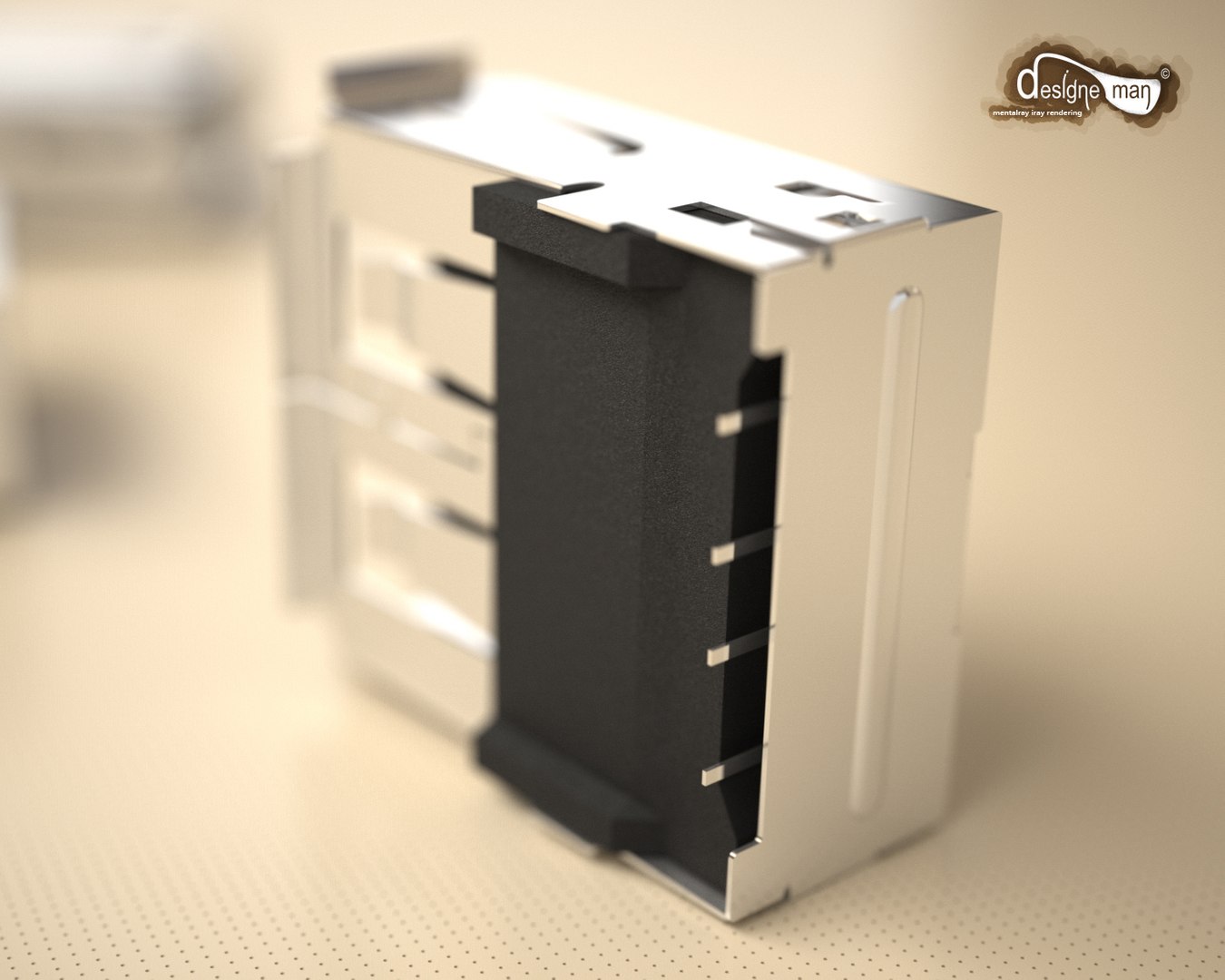 Usb 2 0 Connector 3d Model