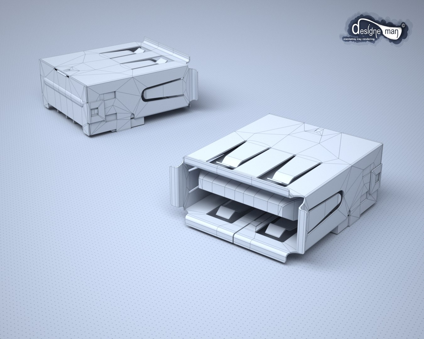 Usb 2 0 Connector 3d Model