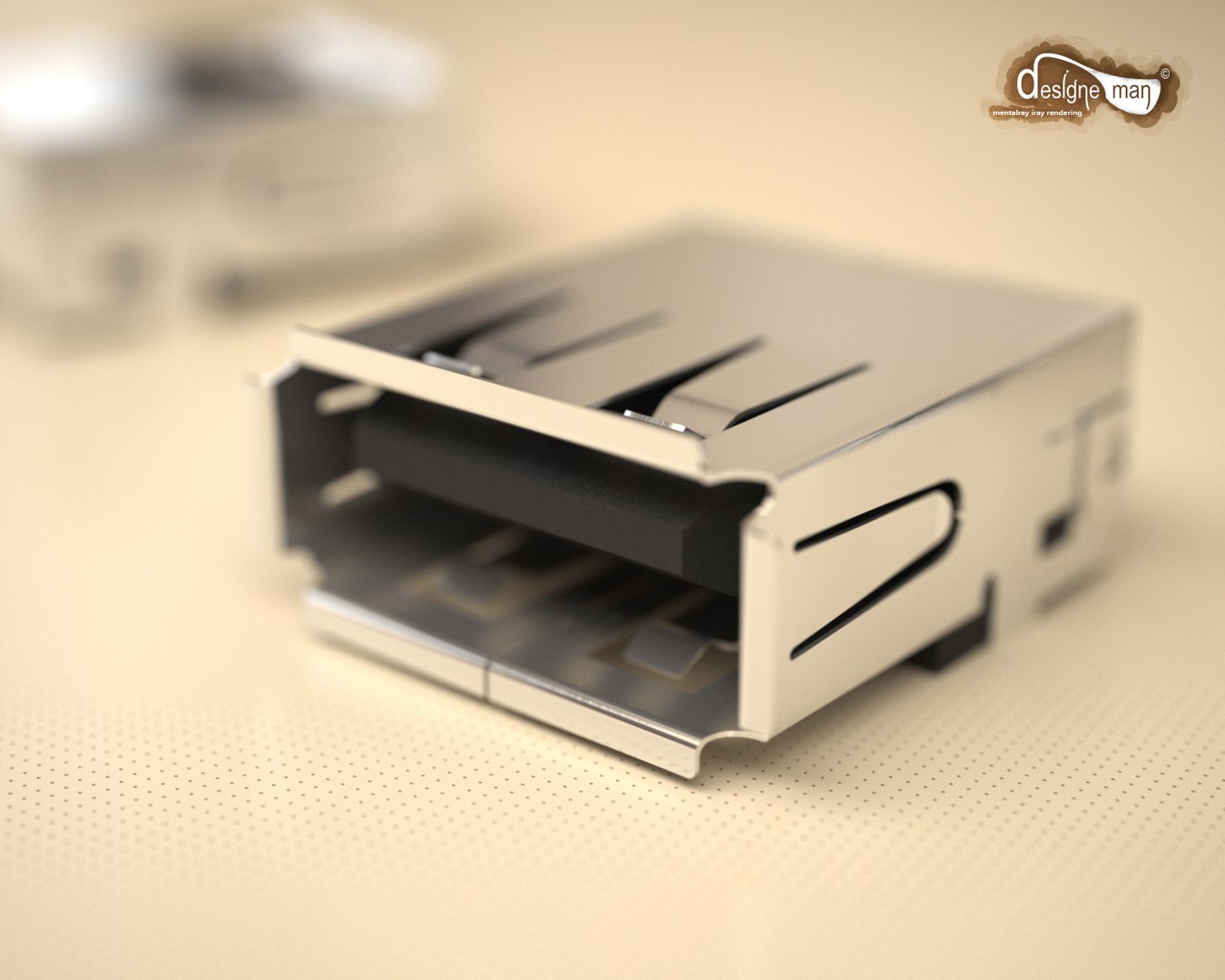 Usb 2 0 Connector 3d Model