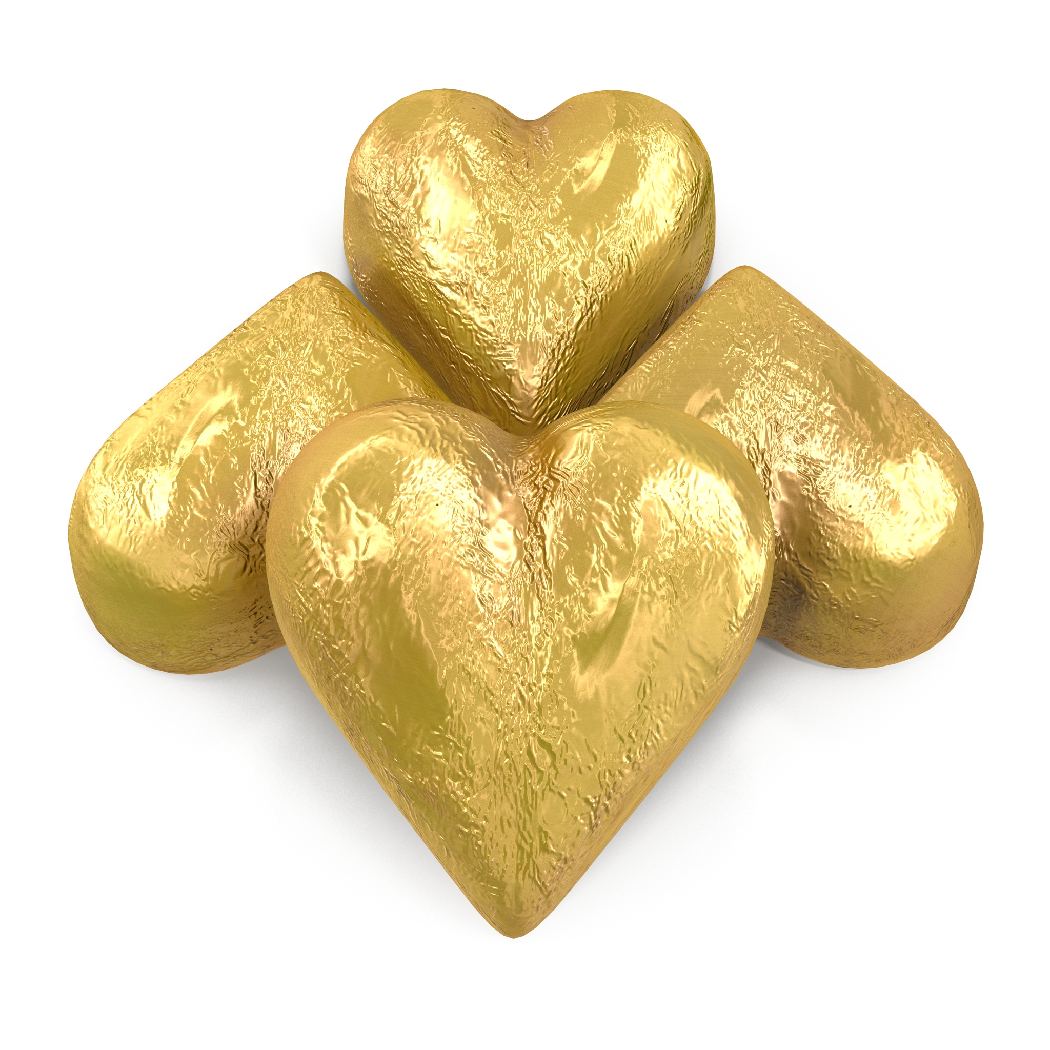 chocolate candy heart gold 3d max