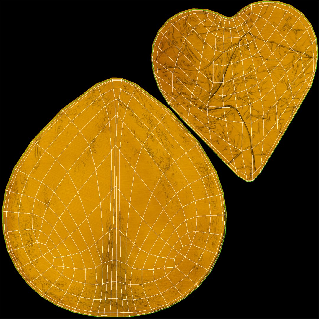 Chocolate Candy Heart Gold 3d Max