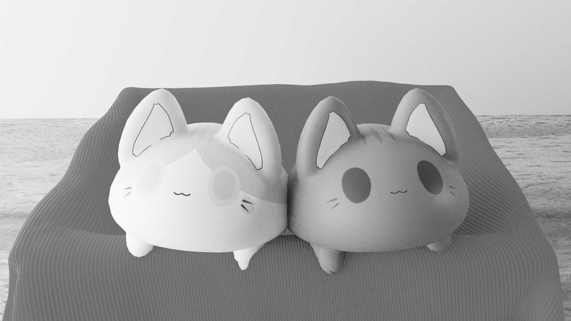 3D Hover Kitty VRCHAT READY Black And White Model - TurboSquid 1802647