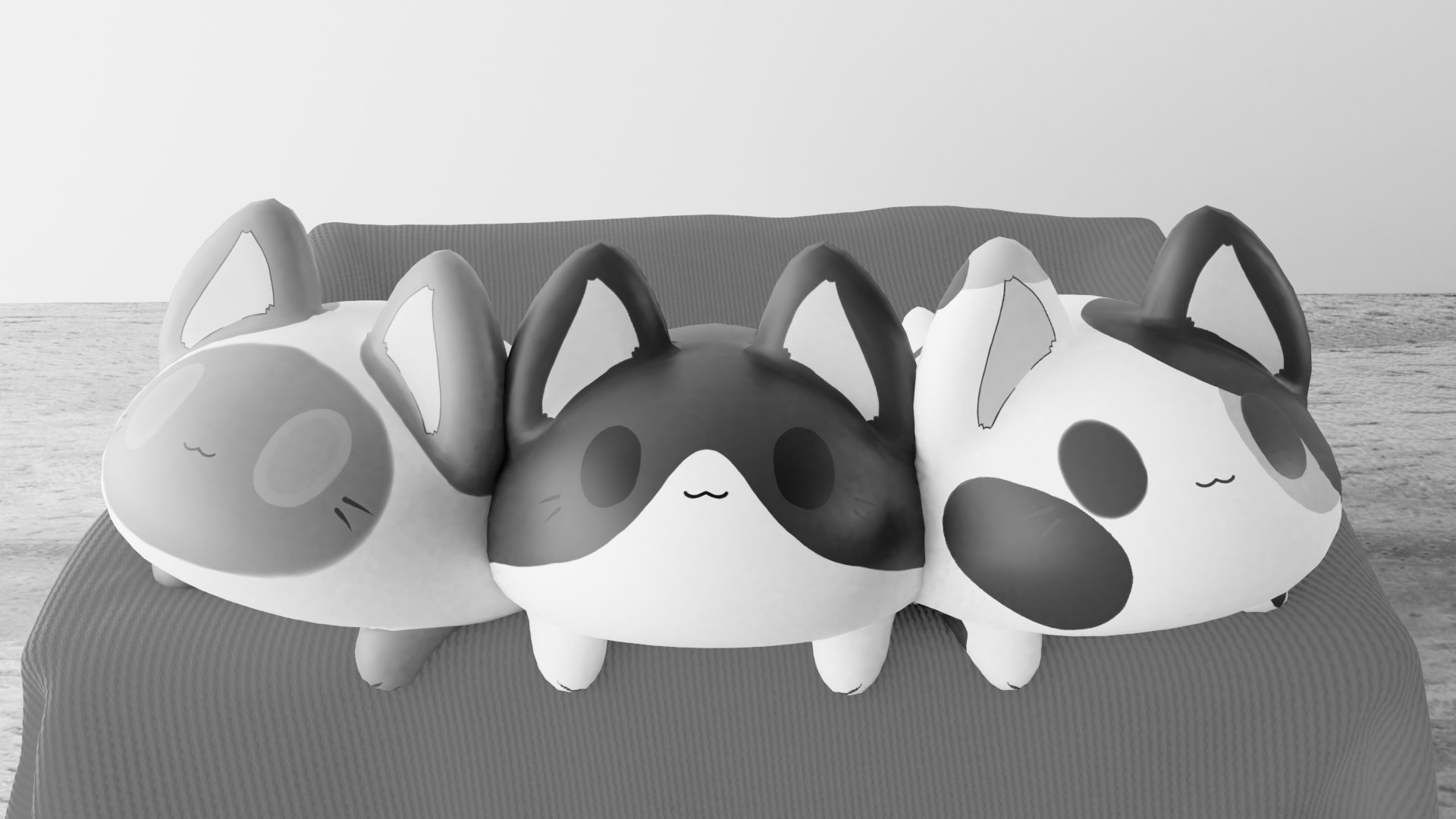 3D Hover Kitty VRCHAT READY Black And White Model - TurboSquid 1802647