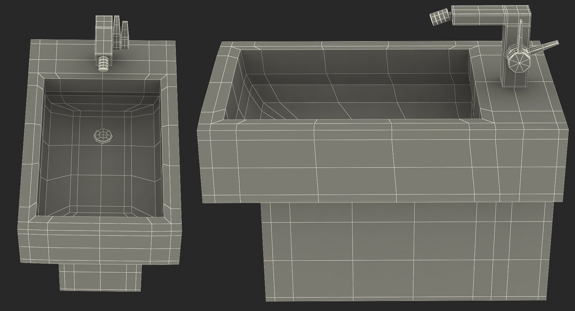 Bathroom bidets 3D model - TurboSquid 1301365