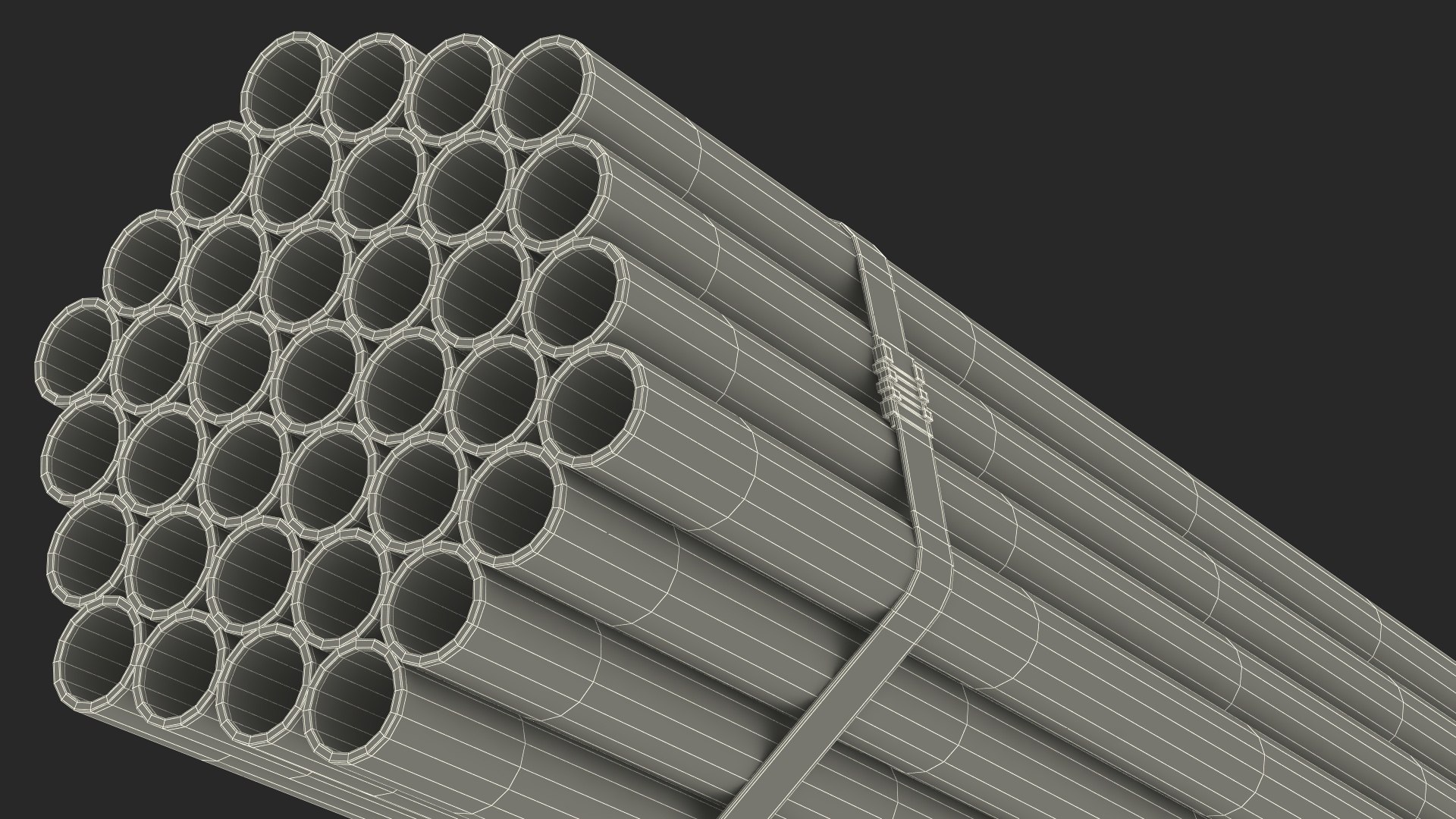 3D Steel Pipes Bundle 2 Meters - TurboSquid 2211486