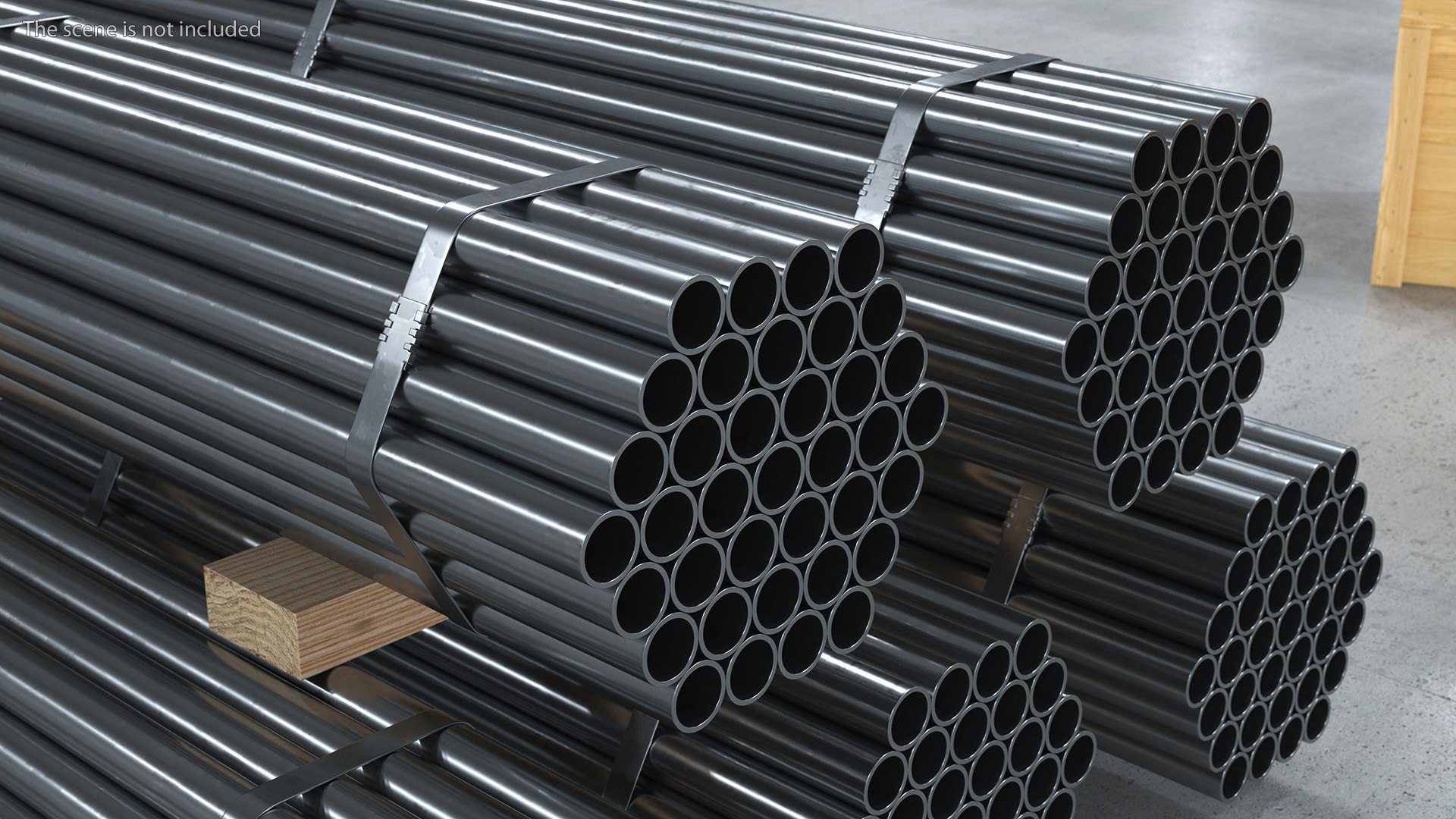 3D Steel Pipes Bundle 2 Meters - TurboSquid 2211486