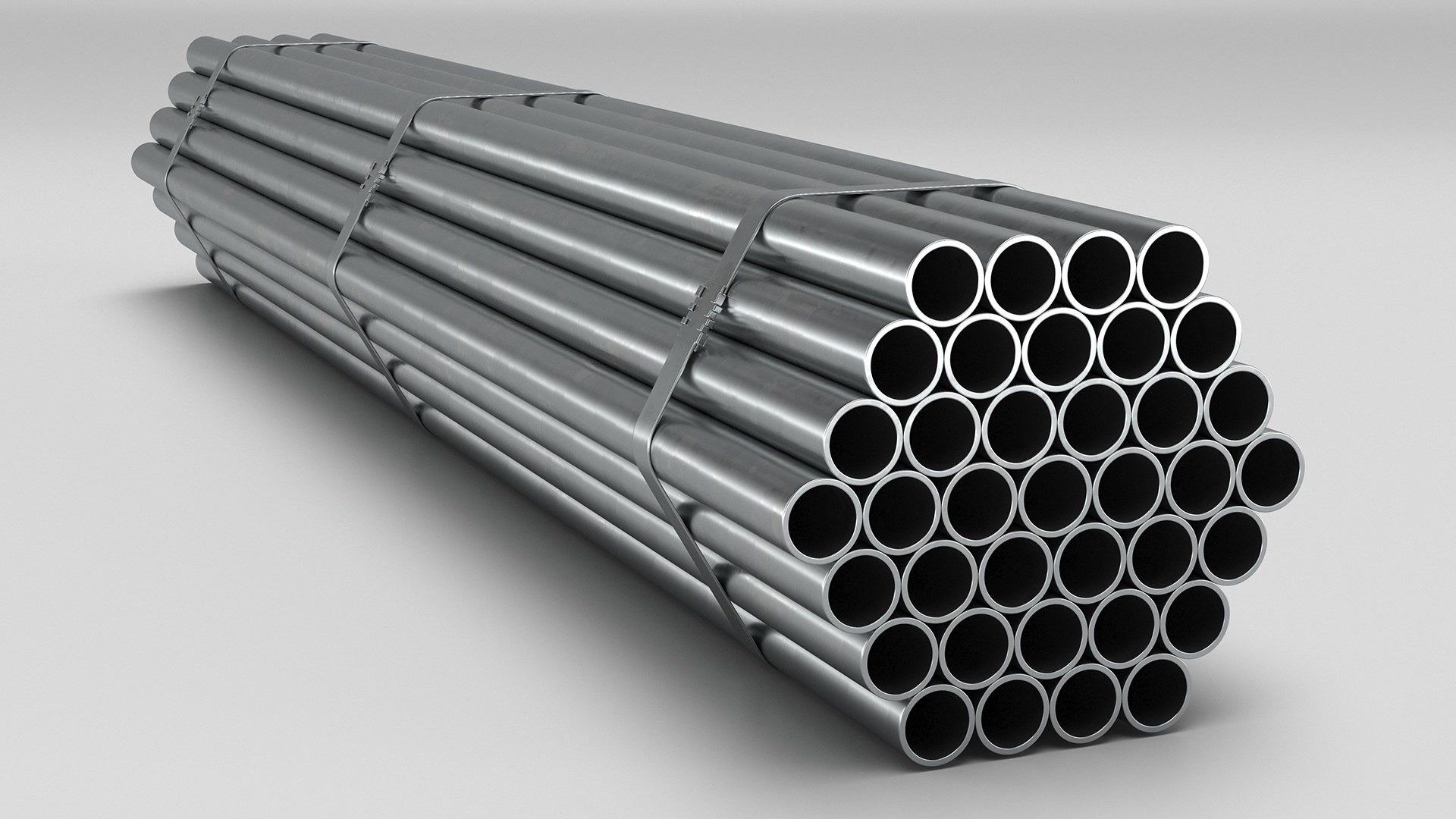 3D Steel Pipes Bundle 2 Meters - TurboSquid 2211486