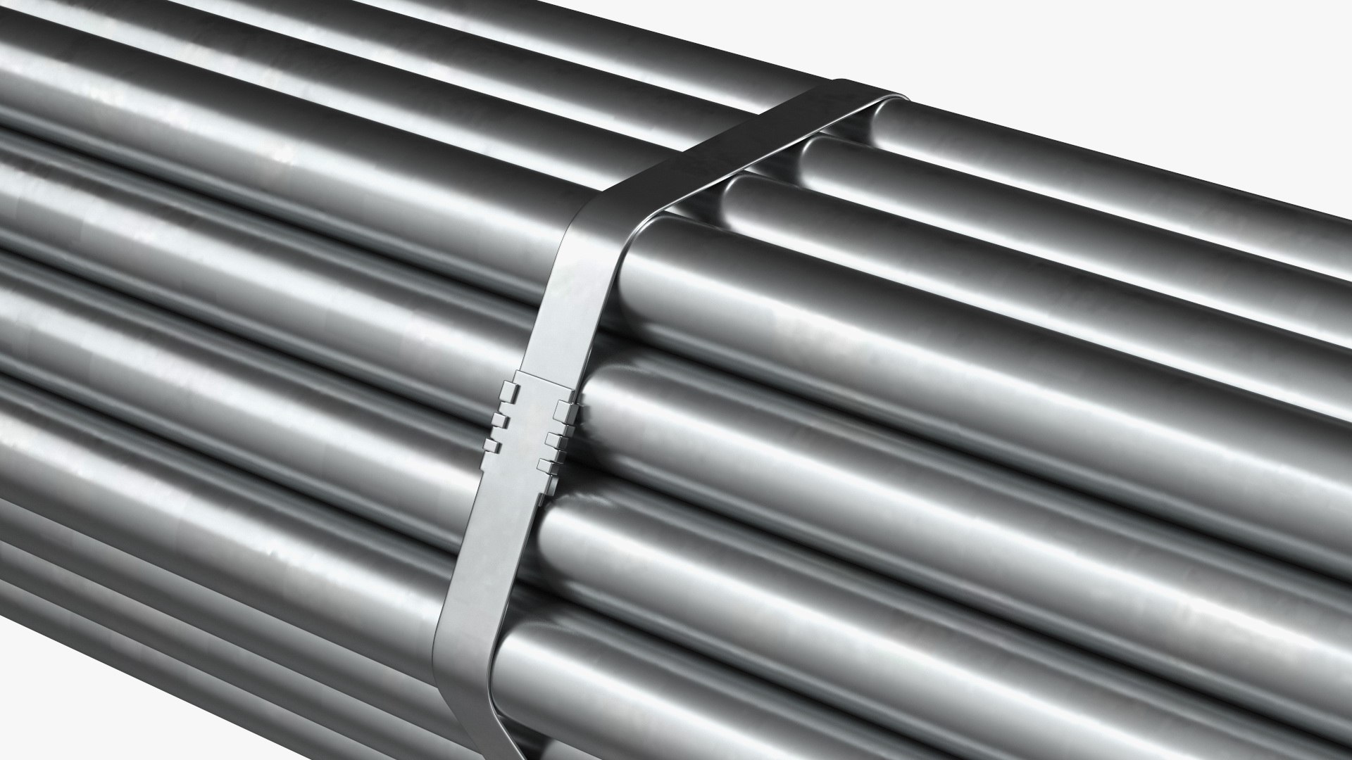 3D Steel Pipes Bundle 2 Meters - TurboSquid 2211486