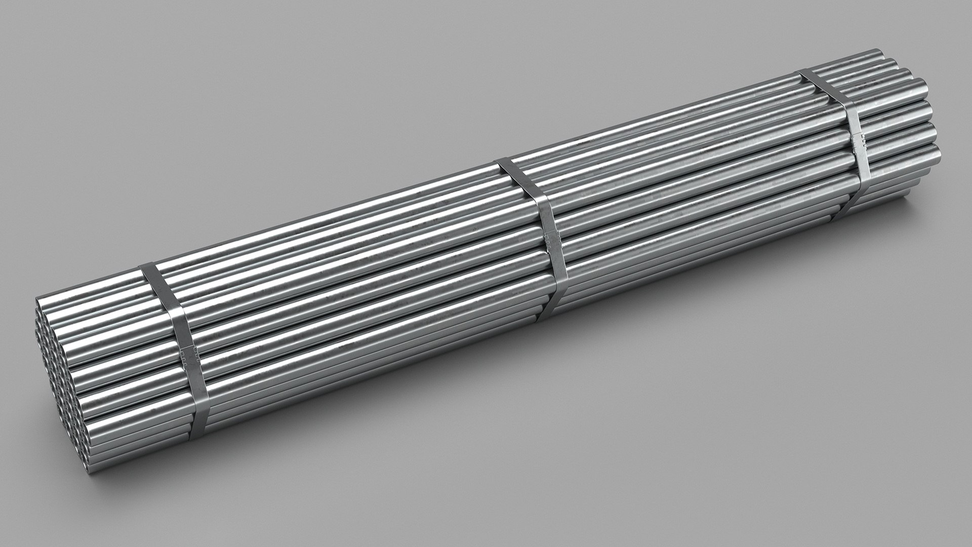 3D Steel Pipes Bundle 2 Meters - TurboSquid 2211486