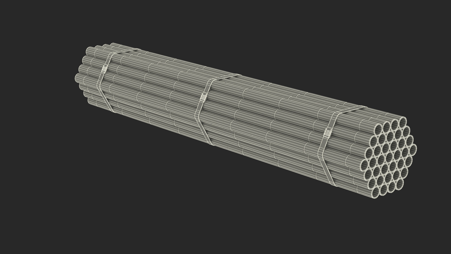 3D Steel Pipes Bundle 2 Meters - TurboSquid 2211486