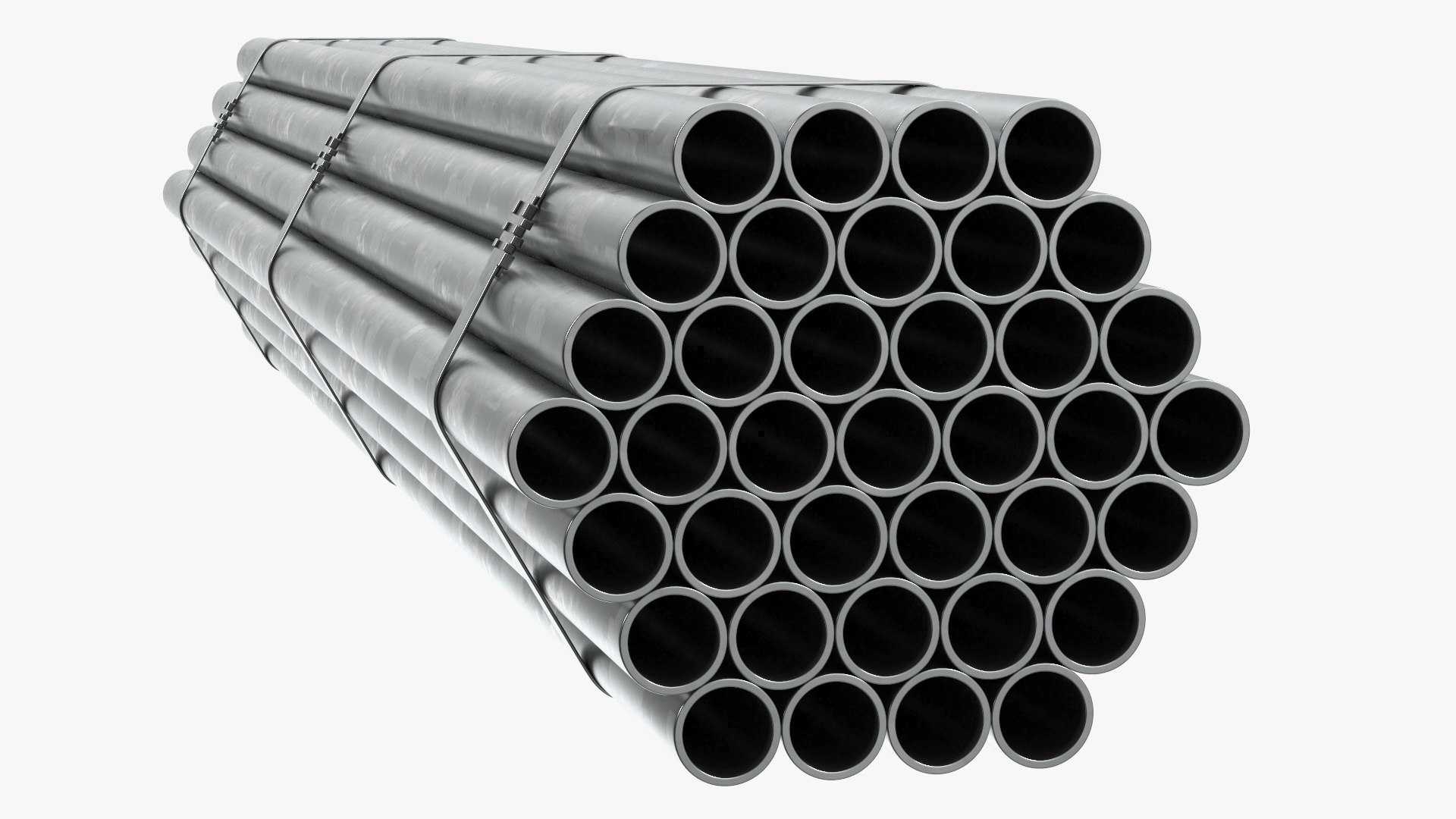 3D Steel Pipes Bundle 2 Meters - TurboSquid 2211486