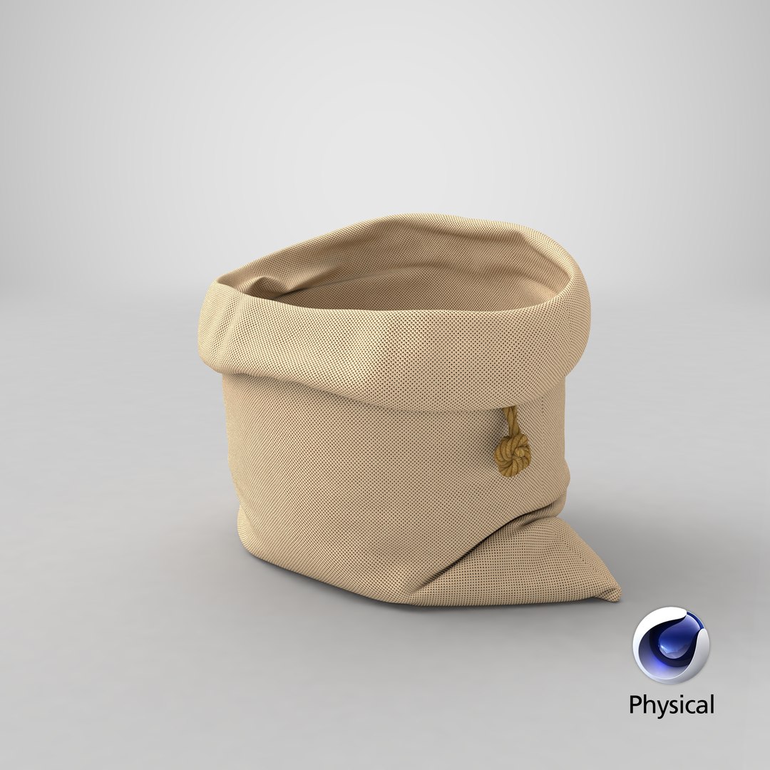 Jute Bag V4 3D - TurboSquid 1907072