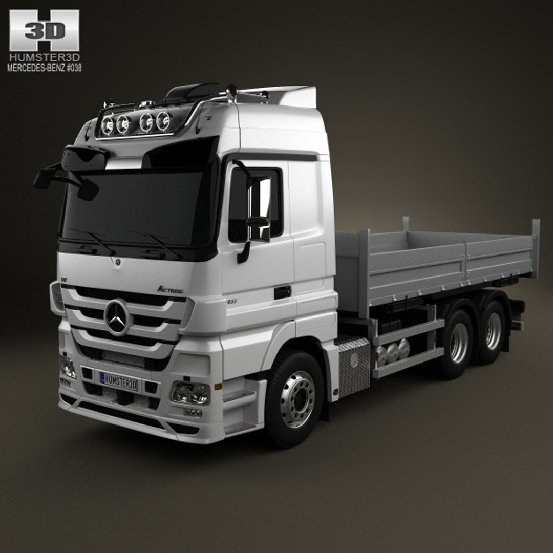 3ds mercedes-benz actros flatbed