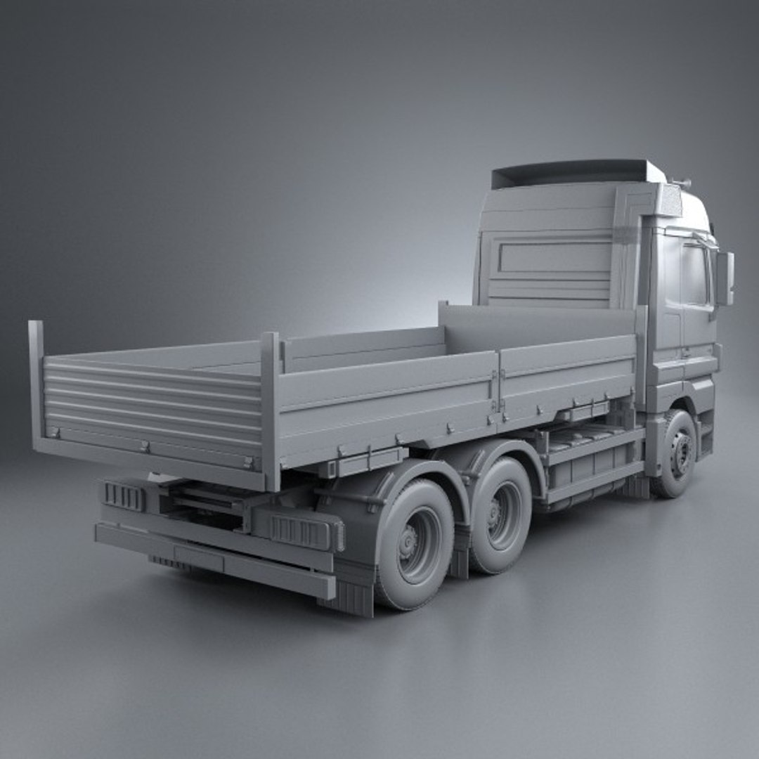 3ds mercedes-benz actros flatbed