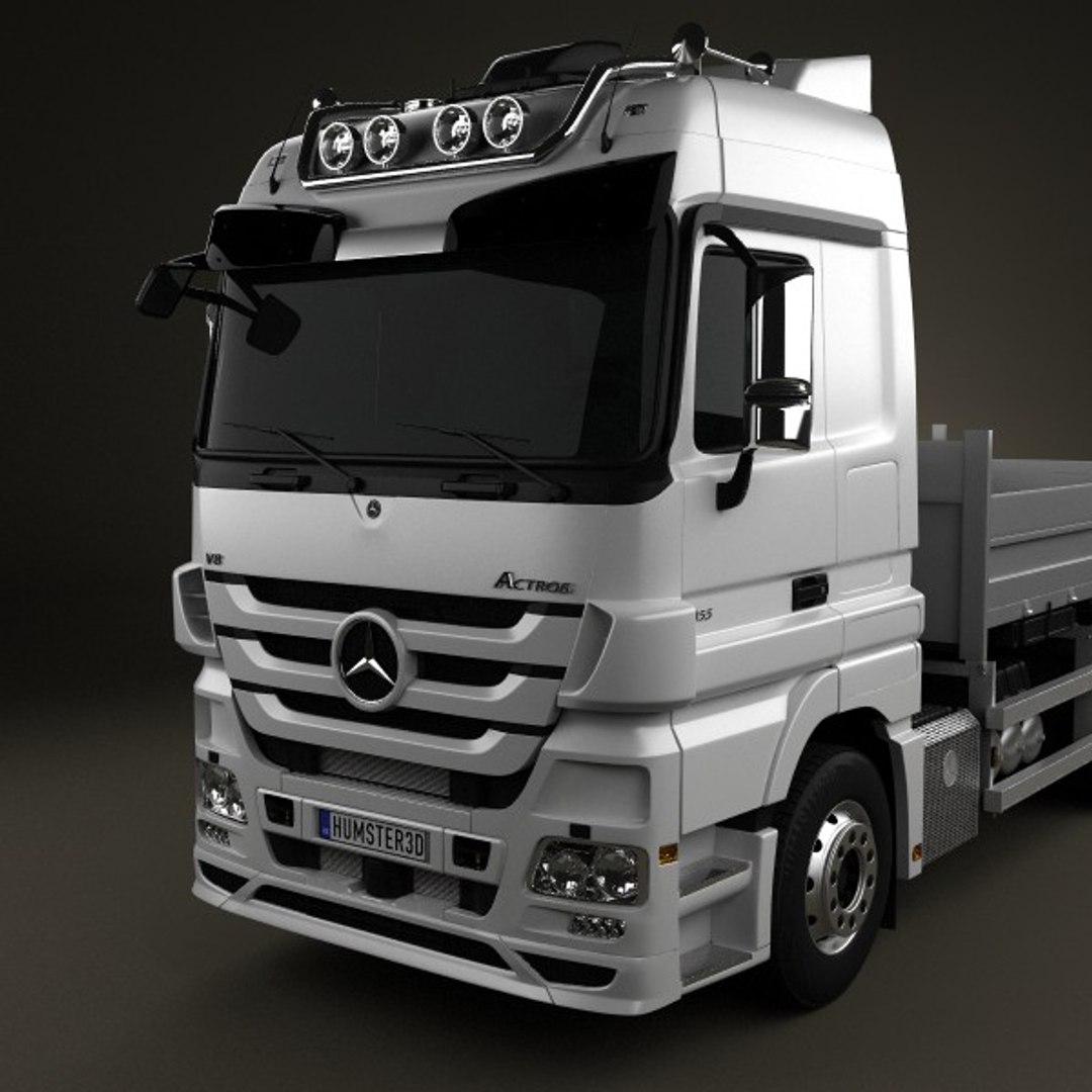 3ds mercedes-benz actros flatbed