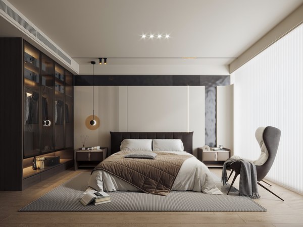 modelo 3d dormitorio moderno - TurboSquid 2160518