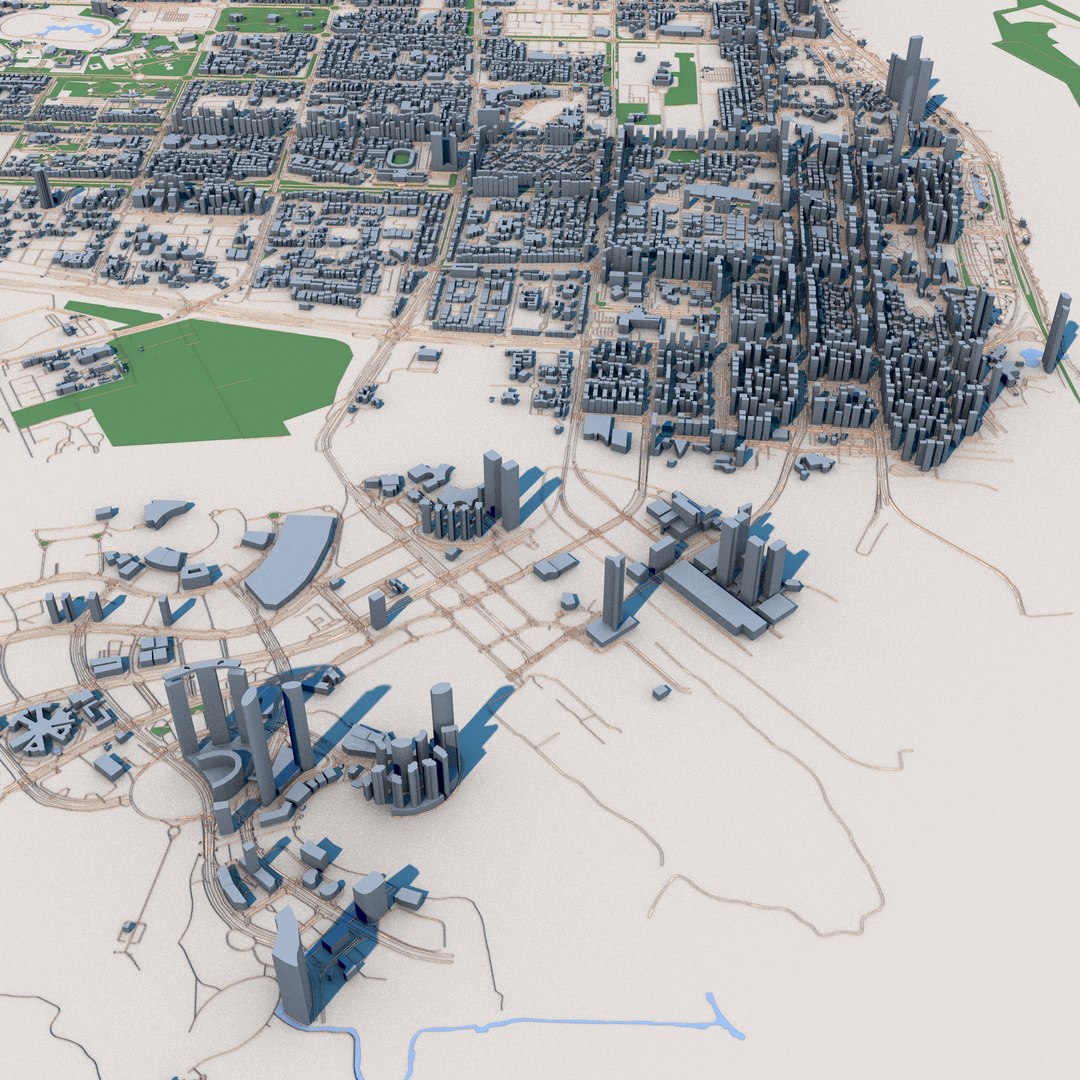 3D Abu Dhabi City United Arab Emirates Model - TurboSquid 2299532