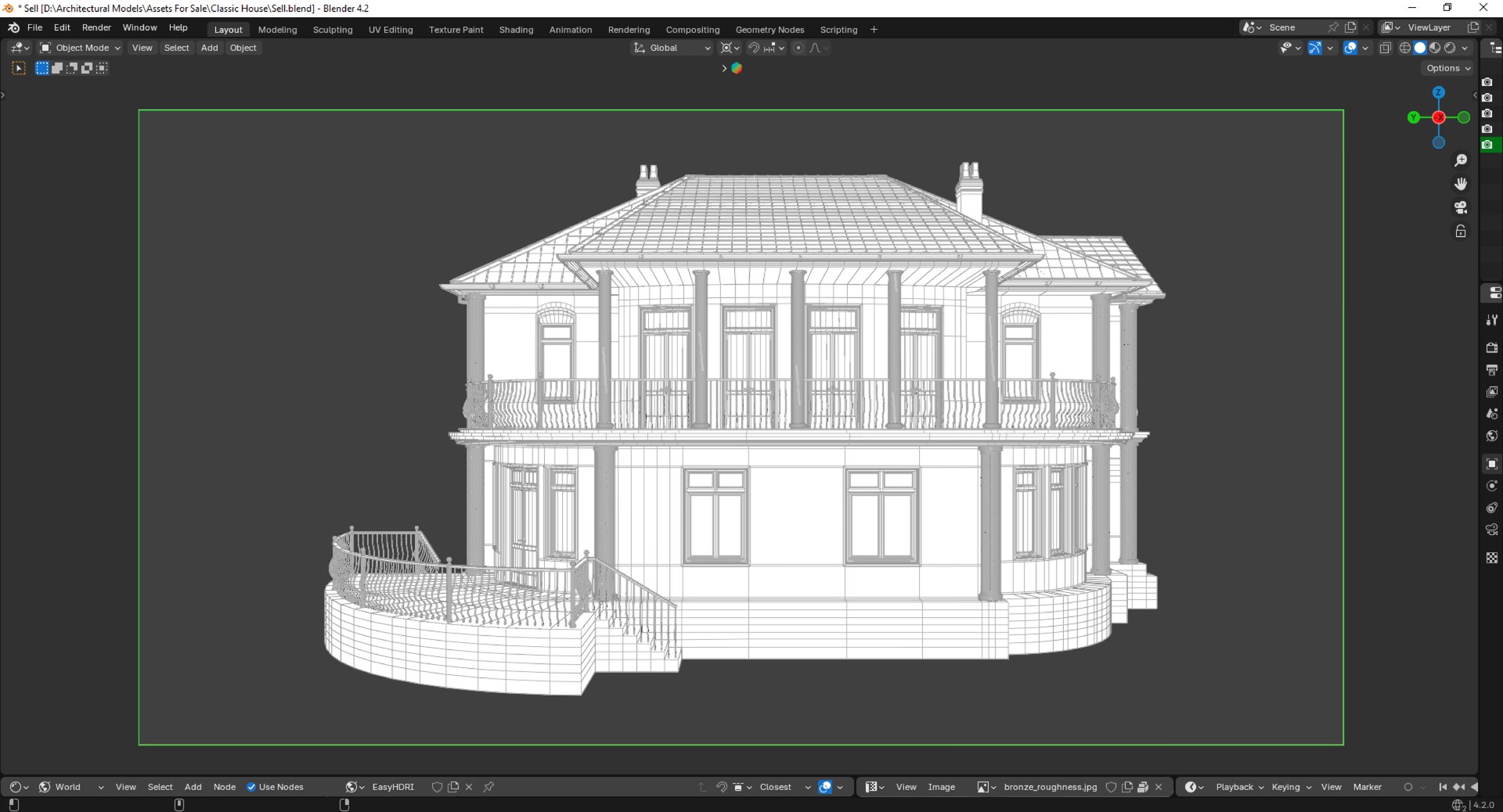 3D Classic Manor House Model - TurboSquid 2296256