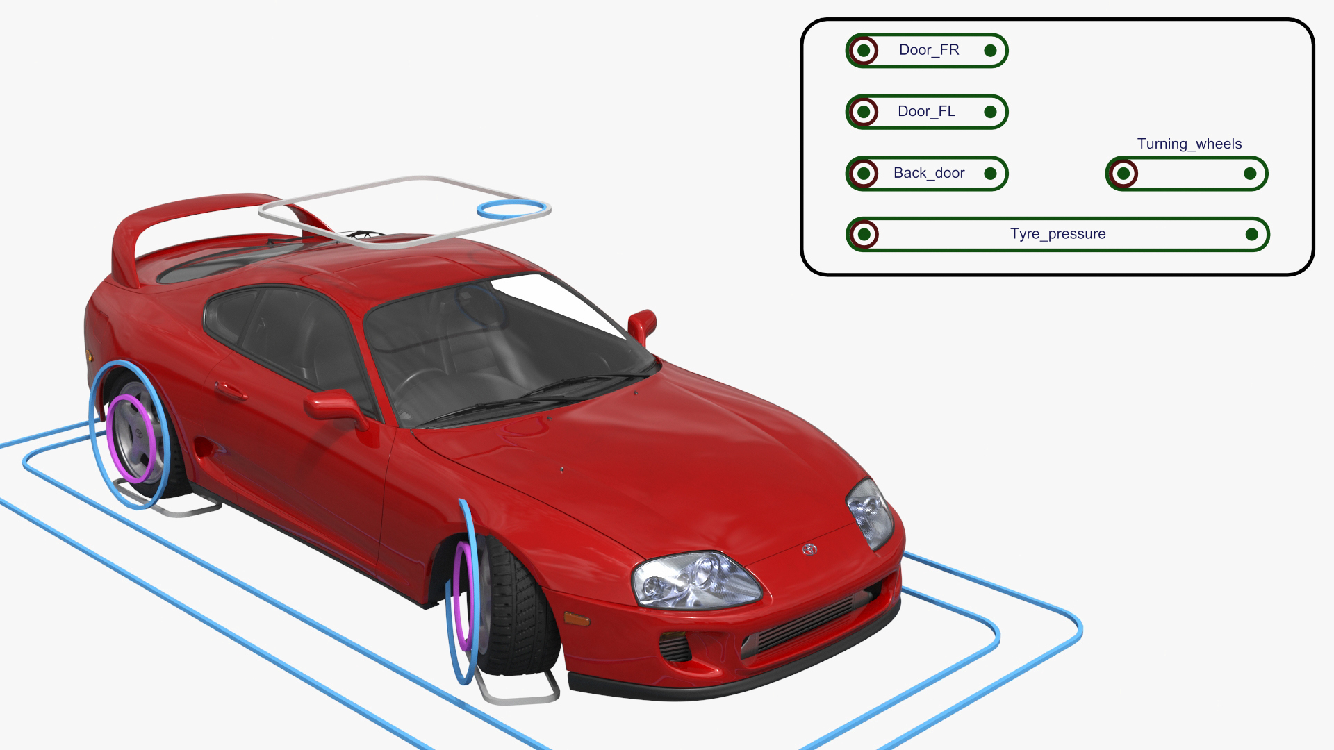 3D Model Toyota Supra Mk4 Turbo Coupe Red Rigged - TurboSquid 2443116