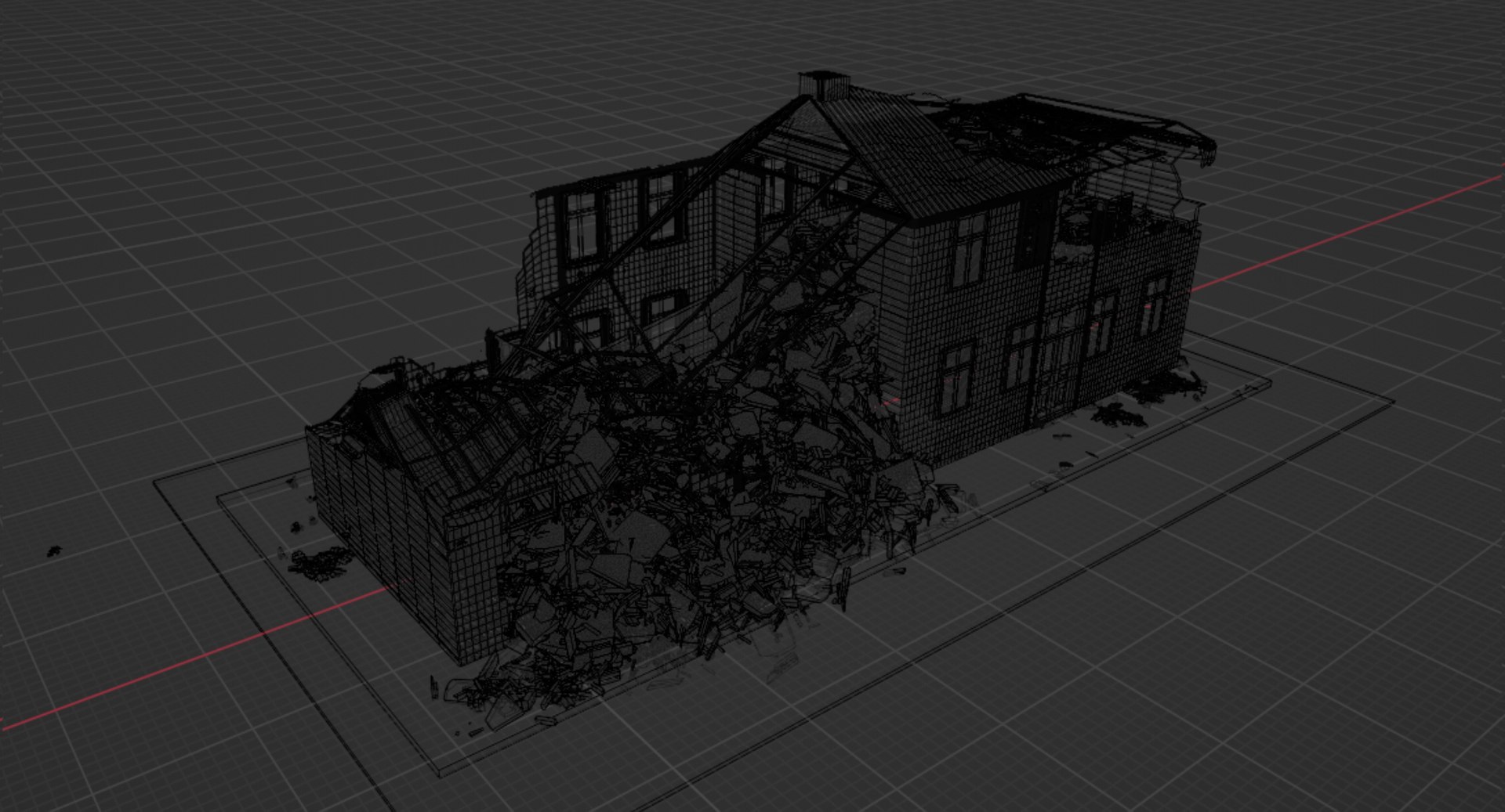 World War 2 Damaged Building 3D Model - TurboSquid 2104442