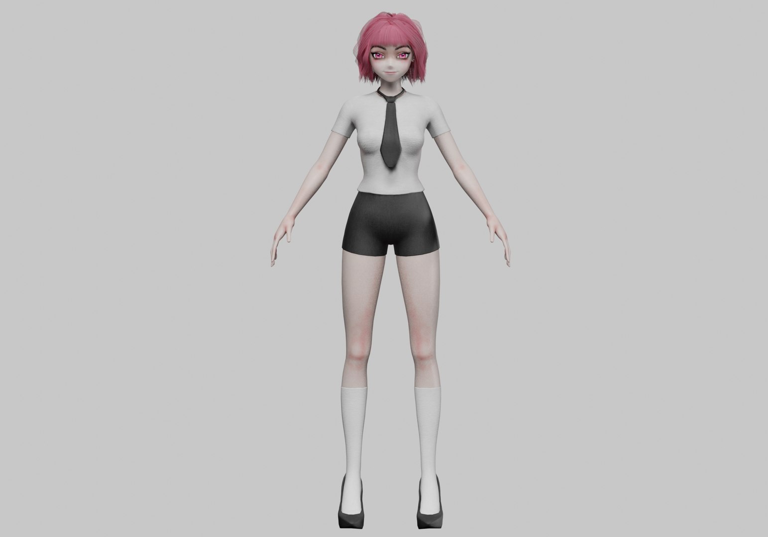 School Anime Girl V31574 3D Model - TurboSquid 2272407