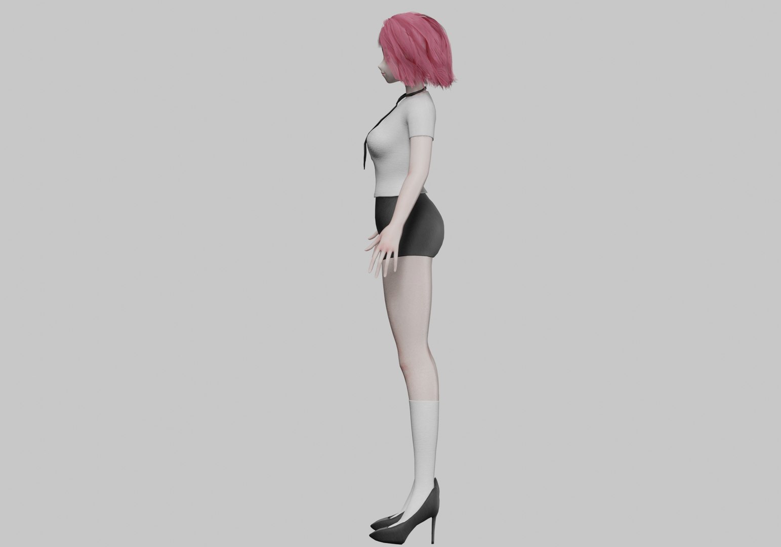 School Anime Girl V31574 3D Model - TurboSquid 2272407