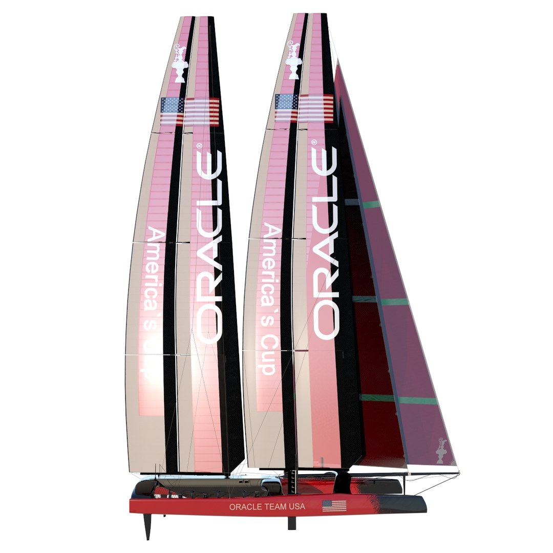 America Catamaran Dynawing Ac72 3d Max